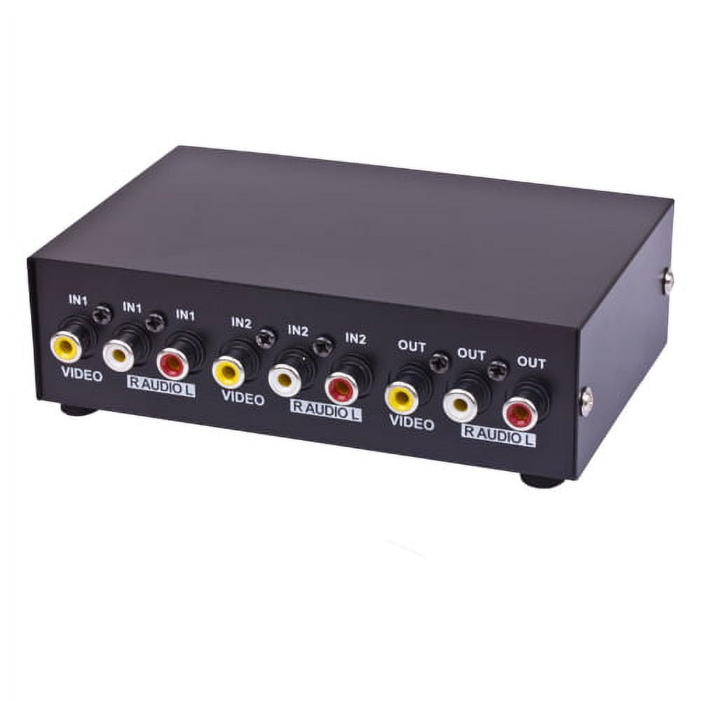 2-Way RCA Composite Video Signal Splitter: AV Switch Box Selector For ...