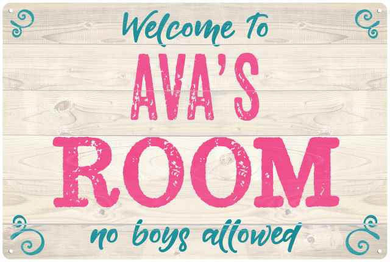 AVA'S Room Kids Bedroom Sign Gift 8x12 Metal Sign 108120089003 ...