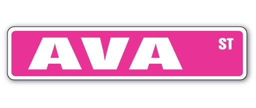 AVA Street Sign Childrens Name Room Sign | Indoor/Outdoor | 36" Wide ...