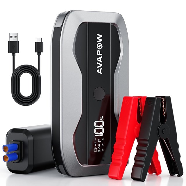 AVAPOW 2000A Jumper Battery Booster, Auto Start Power Pack with LED ...