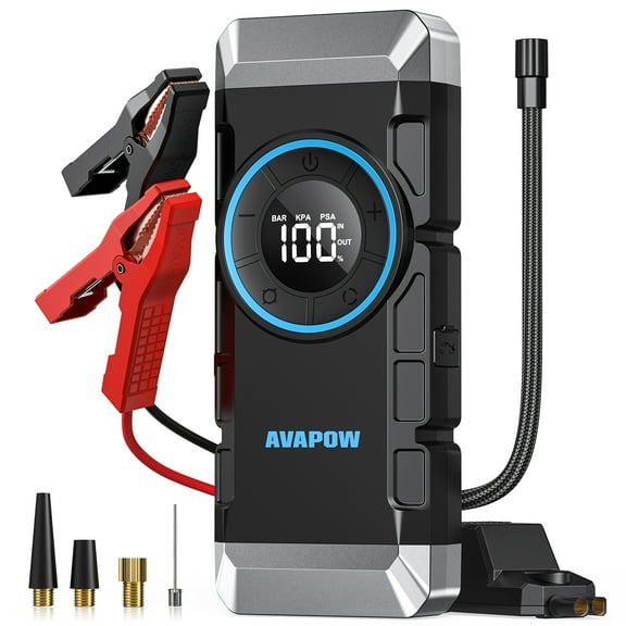 WOLFBOX 4000A Jump Starter with 160PSI Air Compressor, 65W Fast Charge ...