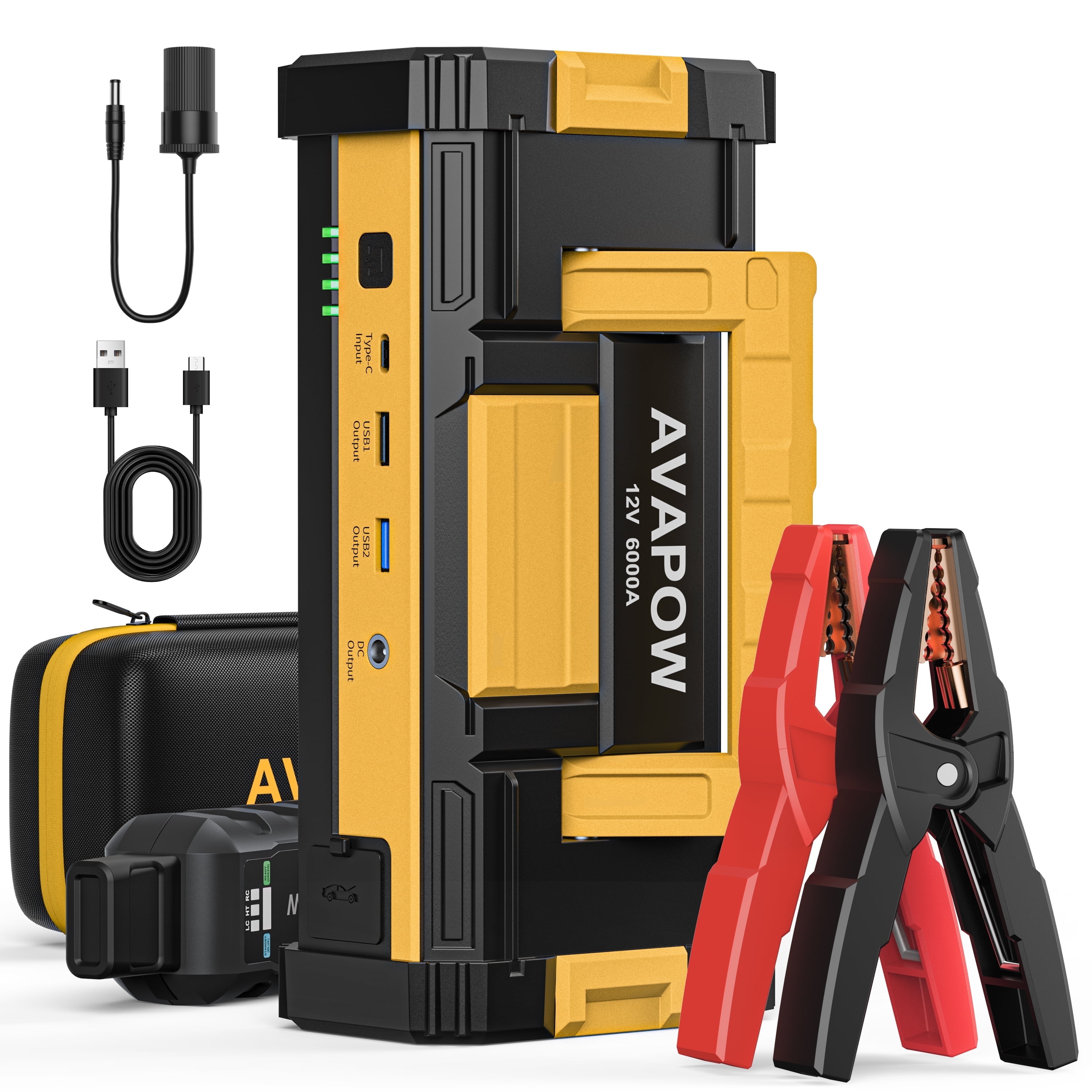AVAPOW 6000A Car Battery Jump Starter, Portable Car Jump Starter with ...