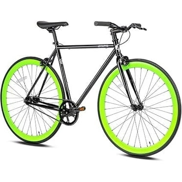 Golden Cycles Single Speed Fixed Gear Bike with Front & Rear Brakes ...