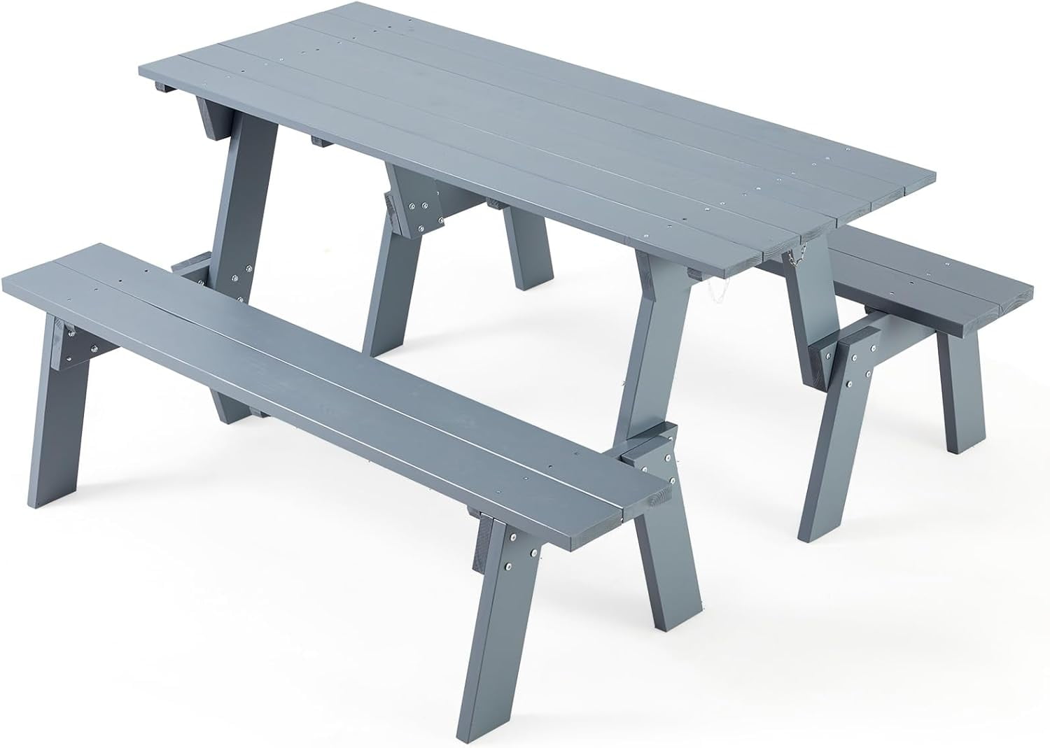 AVAWING 2 Piece Outdoor Convertible Bench, 2-in-1 Transforming Picnic ...