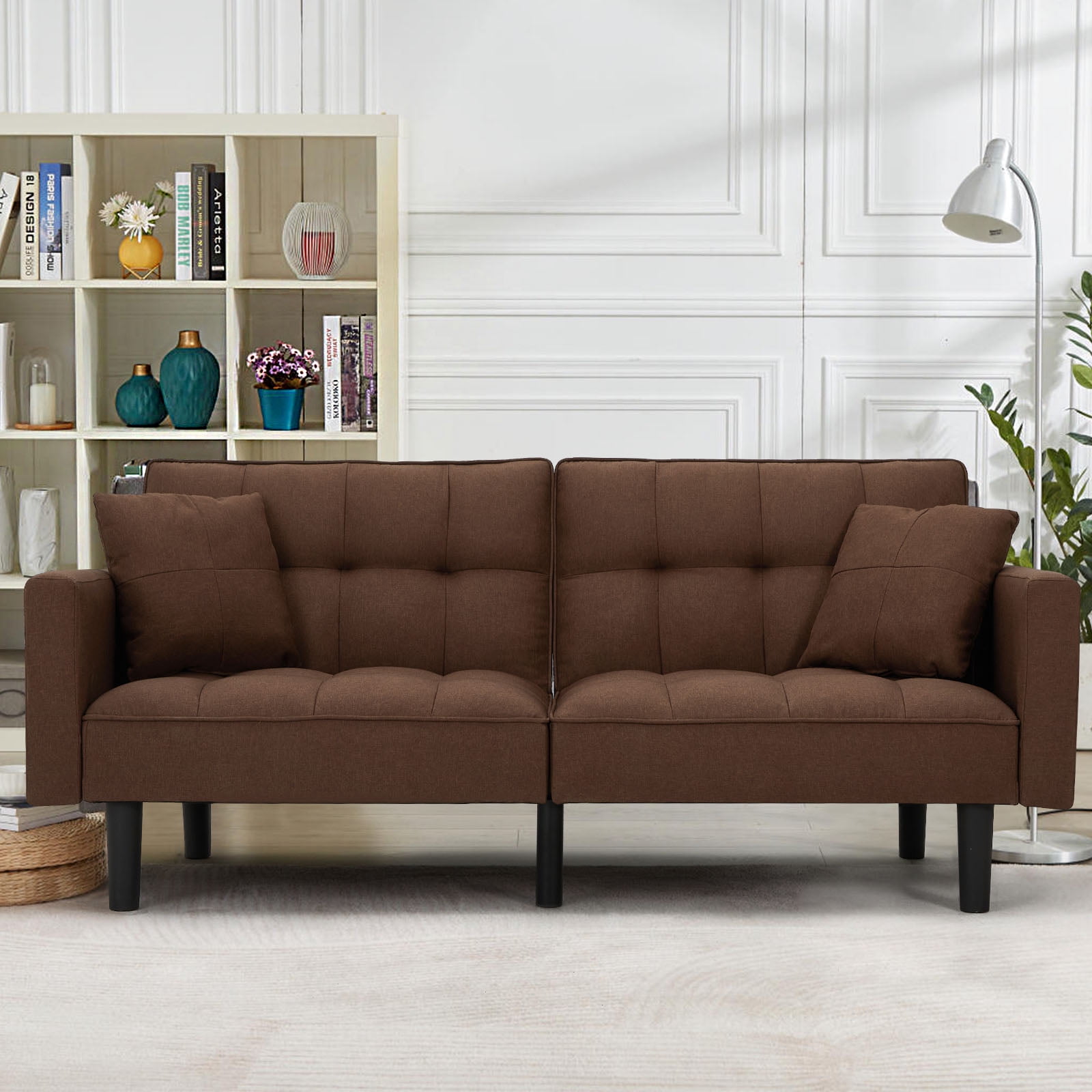 AVAWING Sleeper Reclining Furniture, Multifunctional 74 Inch Linen ...