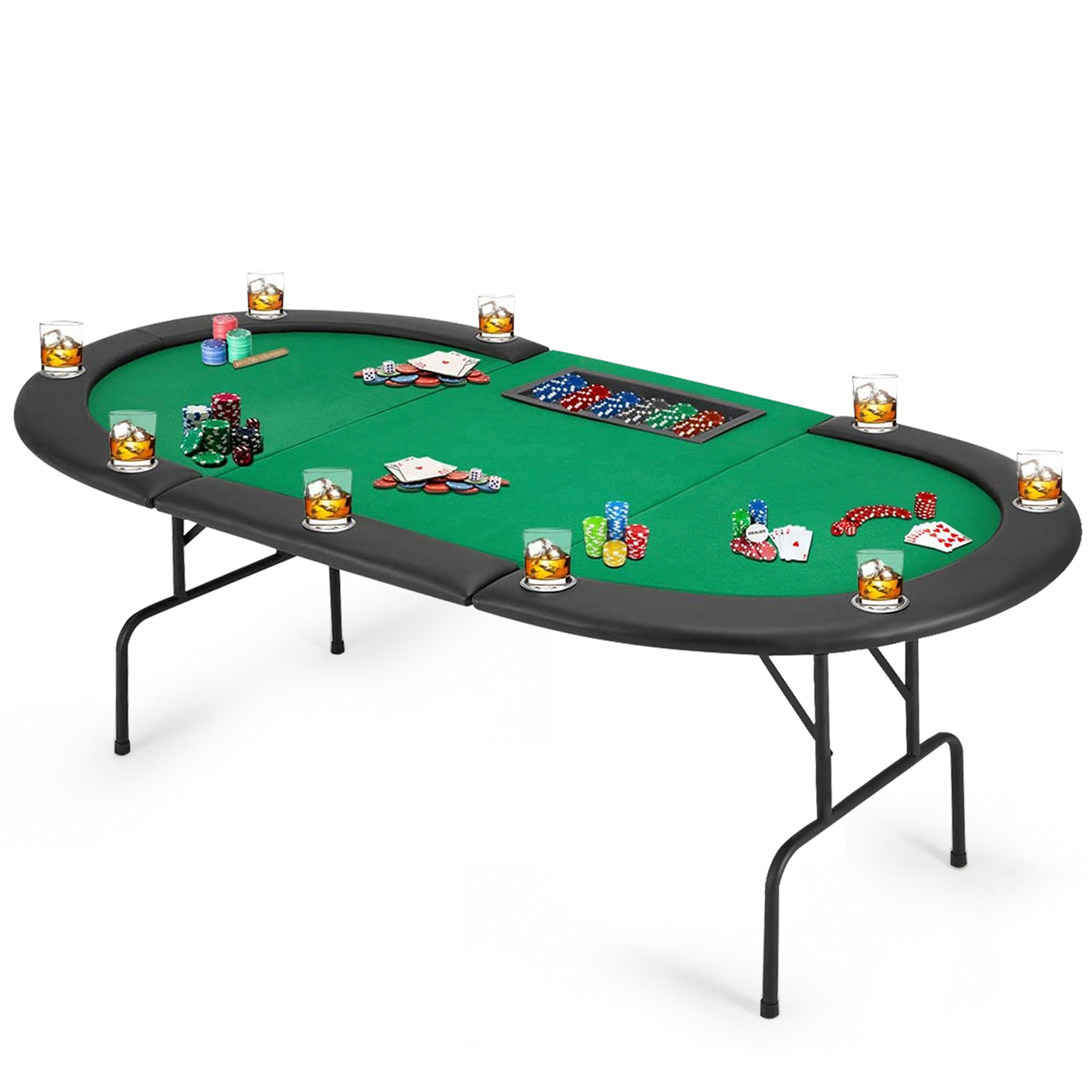 Hathaway Kingston Walnut 3-in-1 Poker Table - Walmart.com