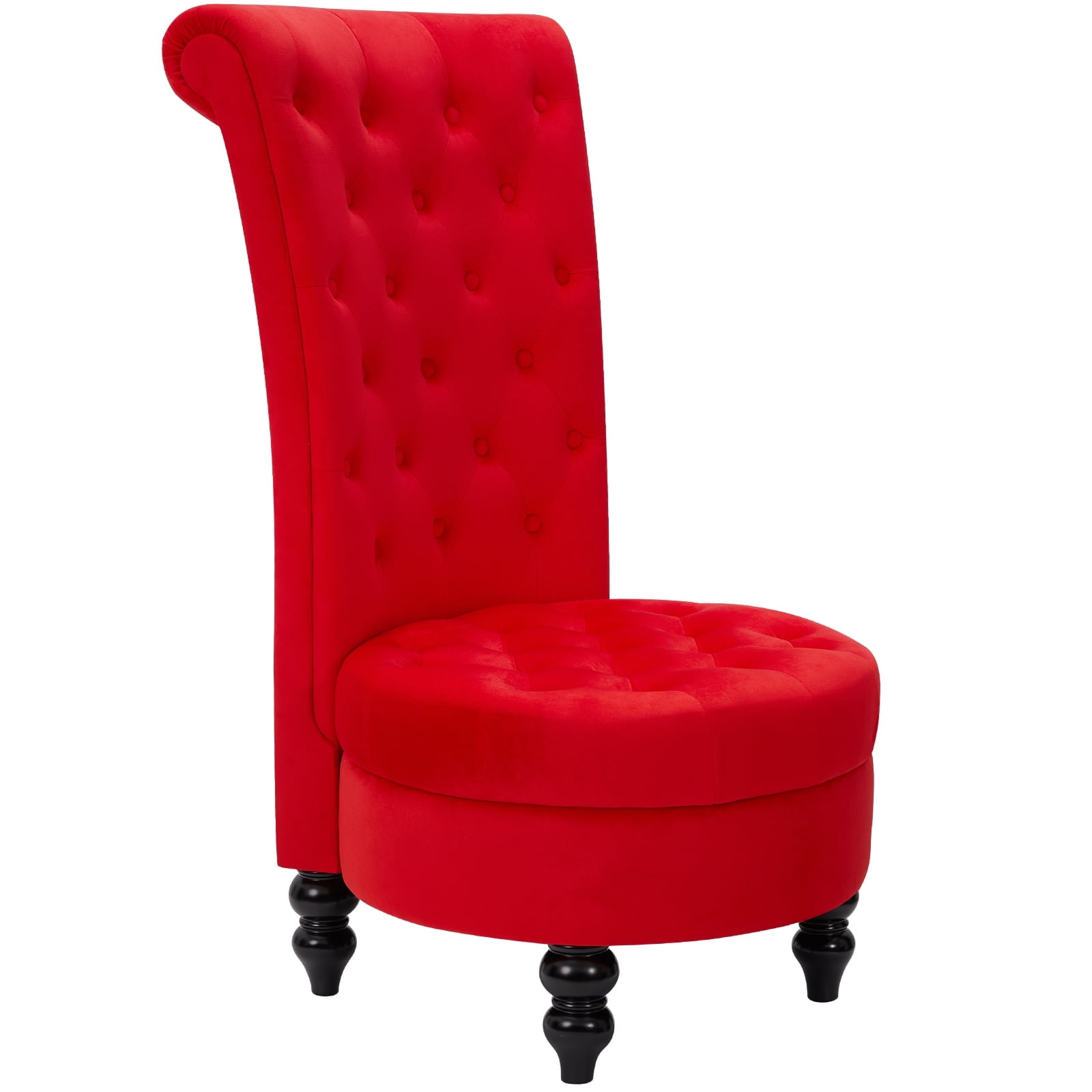AVAWING High Back Throne Royal Chair, Upholstered Velvet Tufted Chair ...