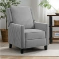 AVAWING Modern Reclining Lounge Armchair, Push Back Wingback Chair, Mid ...