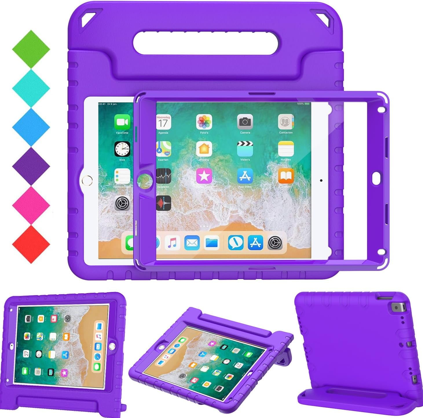 AVAWO Kids Case for iPad 9.7 2017/2018 & iPad Air 2 - Light Weight ...