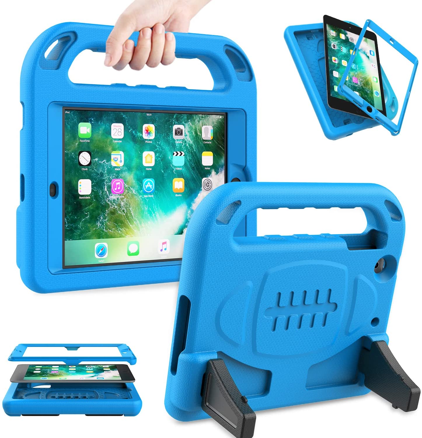 Dteck iPad Mini 1-5 Kids Case, Lightweight Shockproof EVA Foam Cover ...