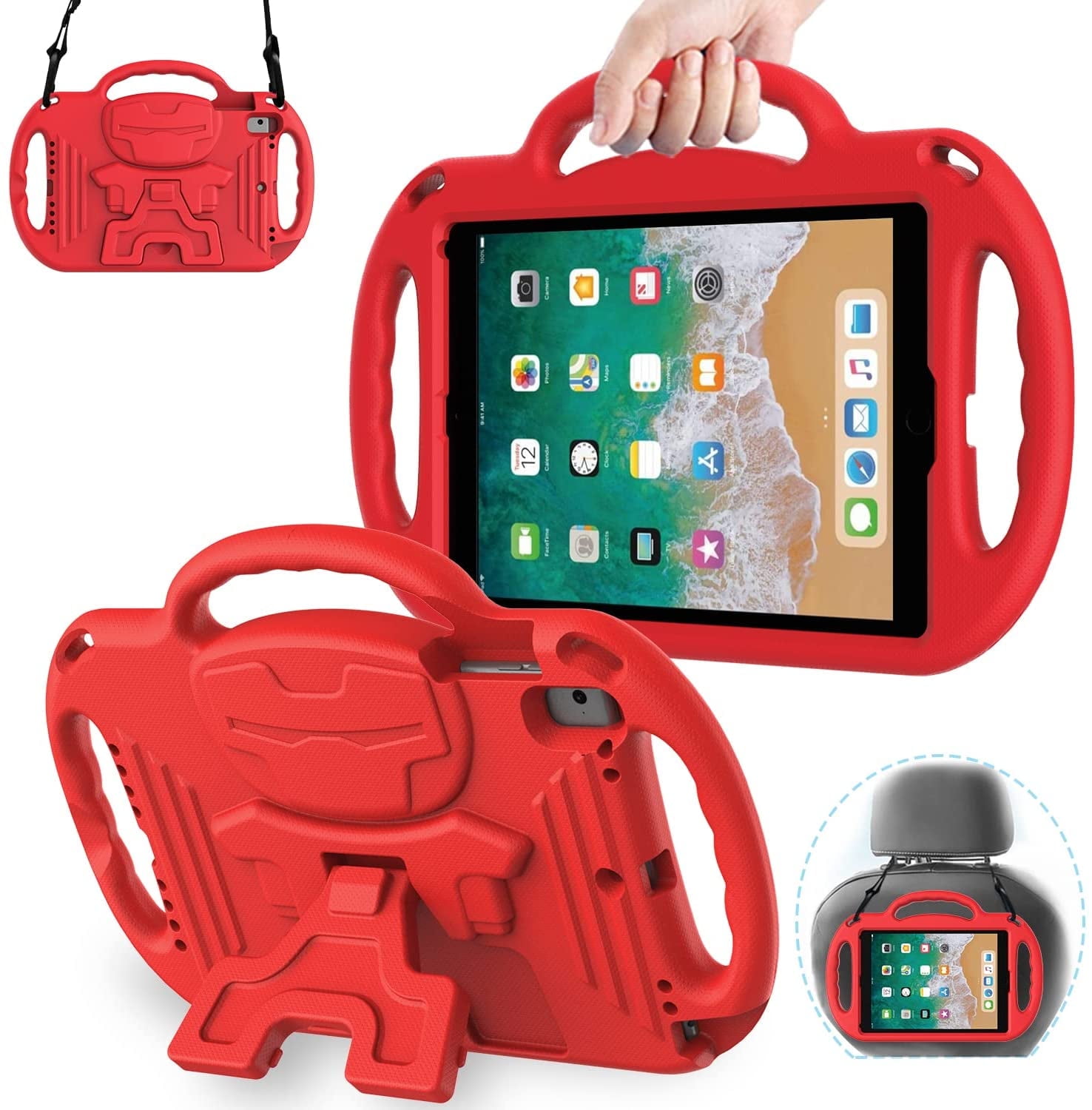 AVAWO Kids Case for iPad 6th/5th Gen & iPad Air 2 - Shockproof Handle ...