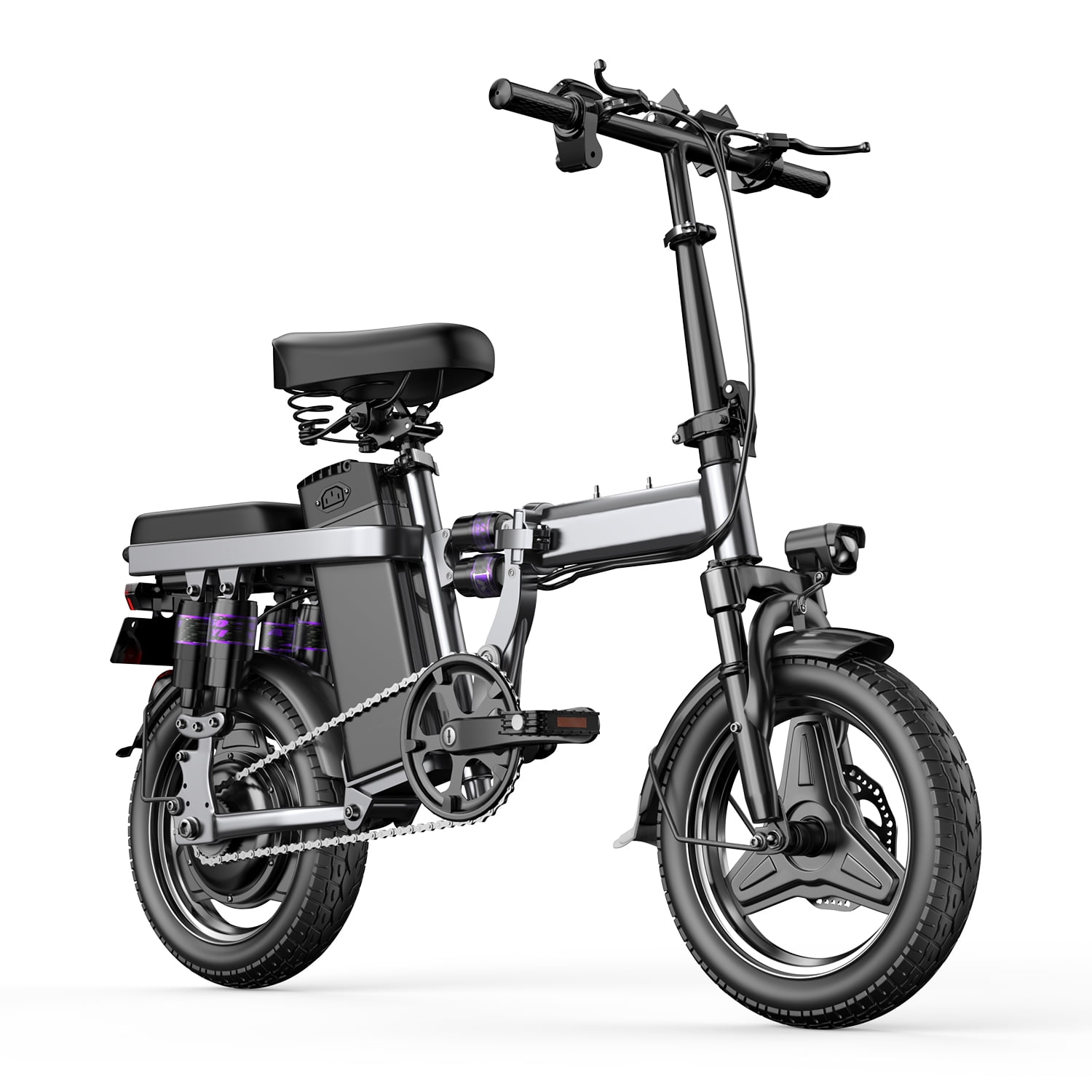 AVBDJOY 14" Electric Bike for Adults, Folding Ebike with 400W Peak Motor, Up to 20MPH Speed ...