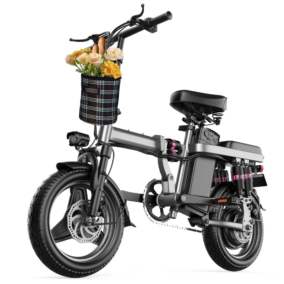 AVBDJOY 14" Electric Bike for Adults, Folding Ebike with 400W Power Motor, Up to 22MPH Speed ...