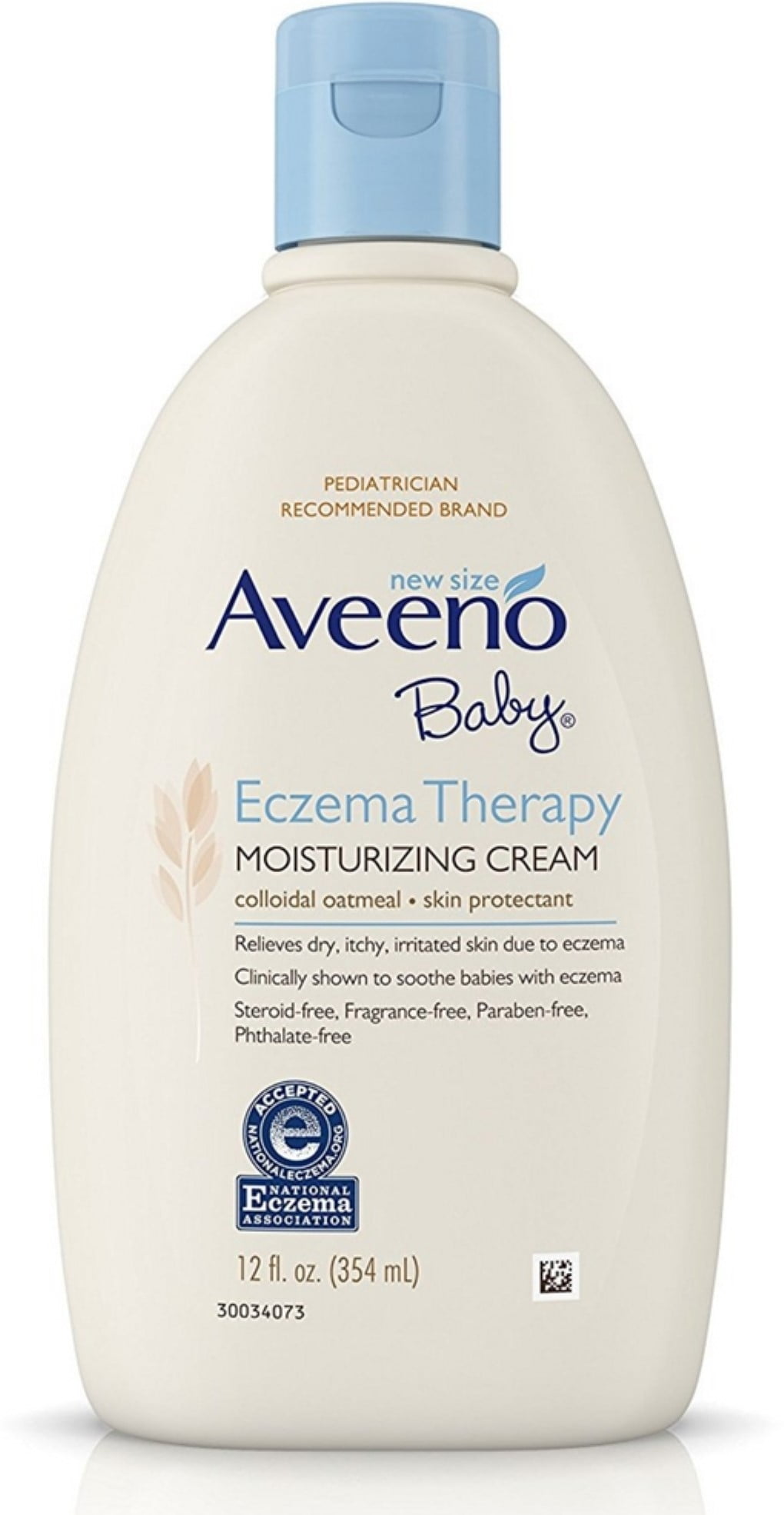 AVEENO Baby Eczema Therapy Moisturizing Cream 12 oz, Oatmeal Soothing ...