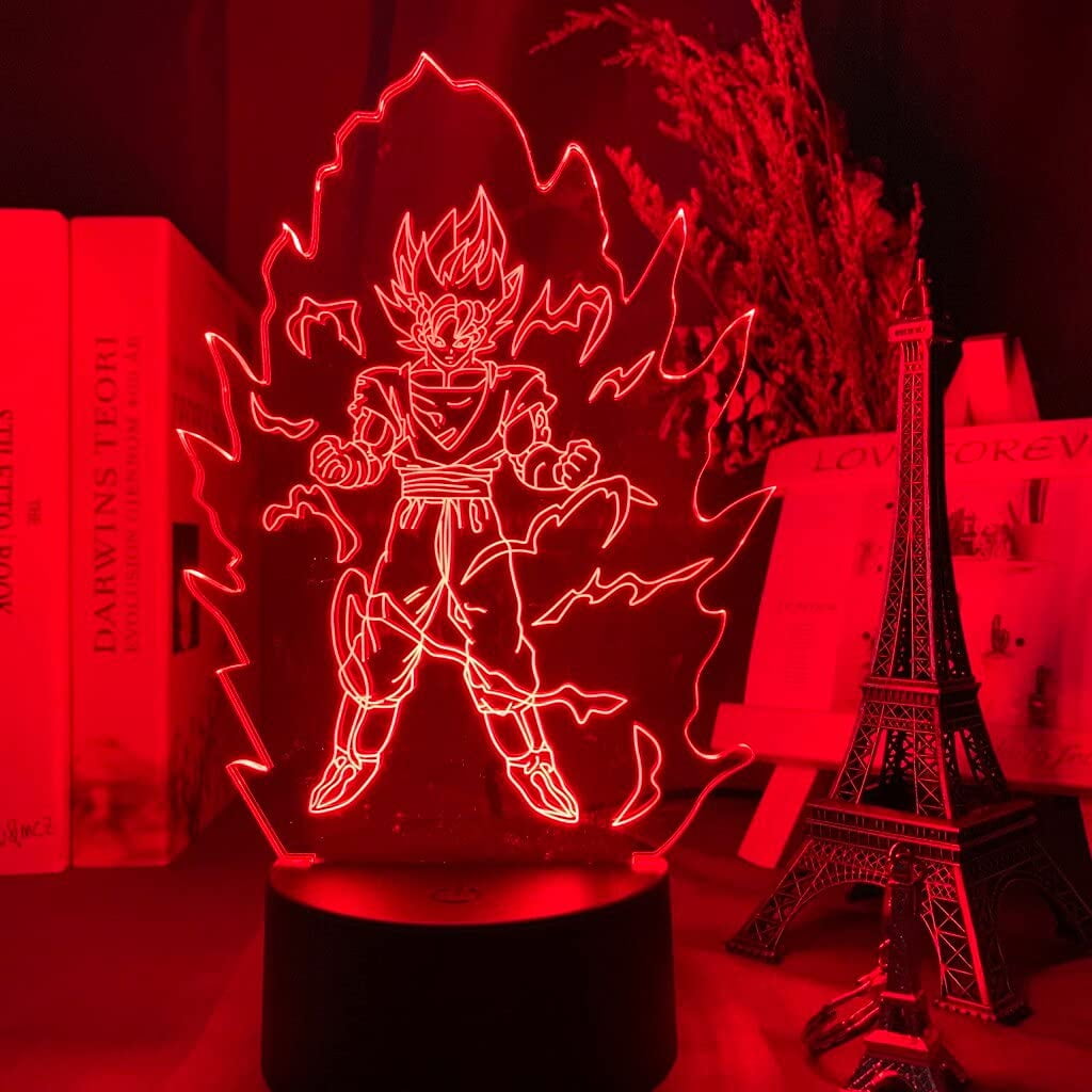 AVEKI 3D Illusion Anime Light Super Goku Version Figure Anime Goku, 7 ...