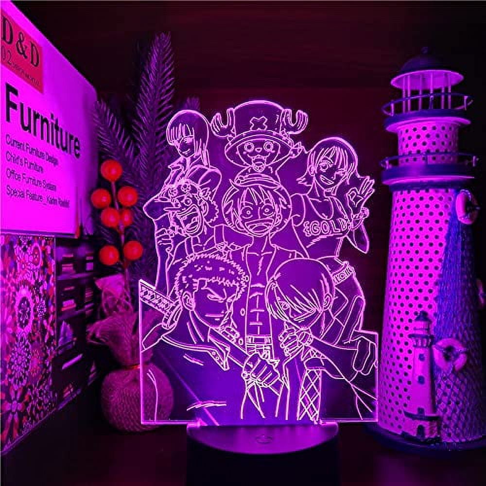 AVEKI-One Piece Luffy Nami Sanji Zoro Chopper 3D Led Anime LAMP ...
