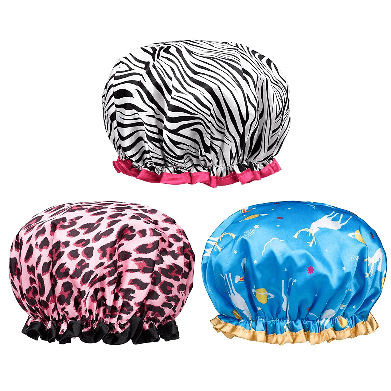 Aveki Shower Cap Large Shower Caps For Women Long Hair Reusable