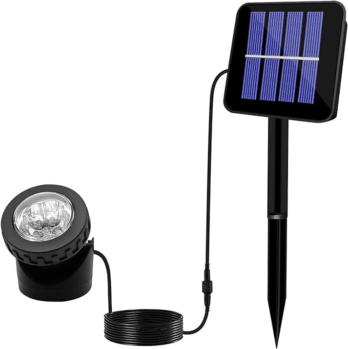 AVEKI Solar LED Landscape Spotlight,Waterproof 6 LEDs Pond Light ...
