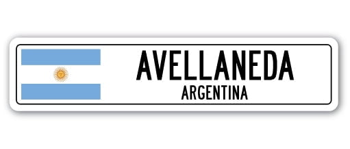 AVELLANEDA ARGENTINA Street Sign Argentinian flag city country road ...