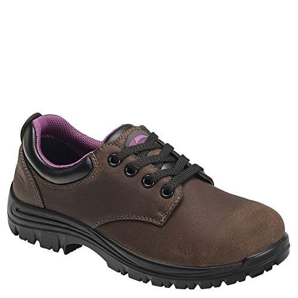 AVENGER Adult Female Waterproof Oxford Work Shoes, Color: Brown, Size ...