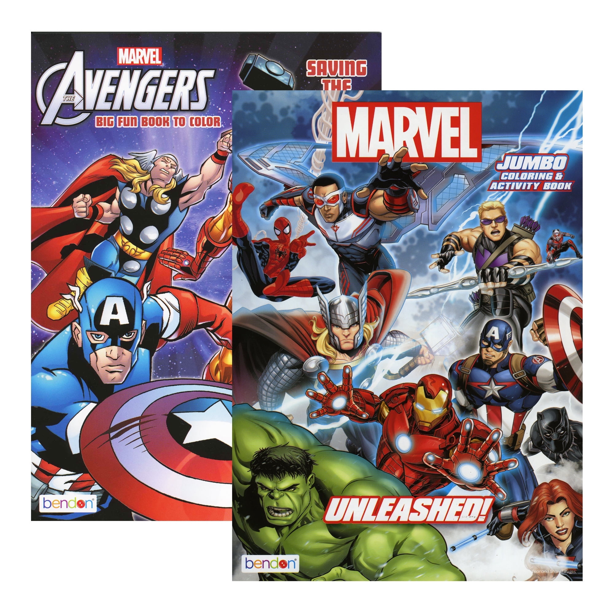 AVENGERS Superhero Kids Coloring Book, Activity Drawing, 80 Pages, 2 ...