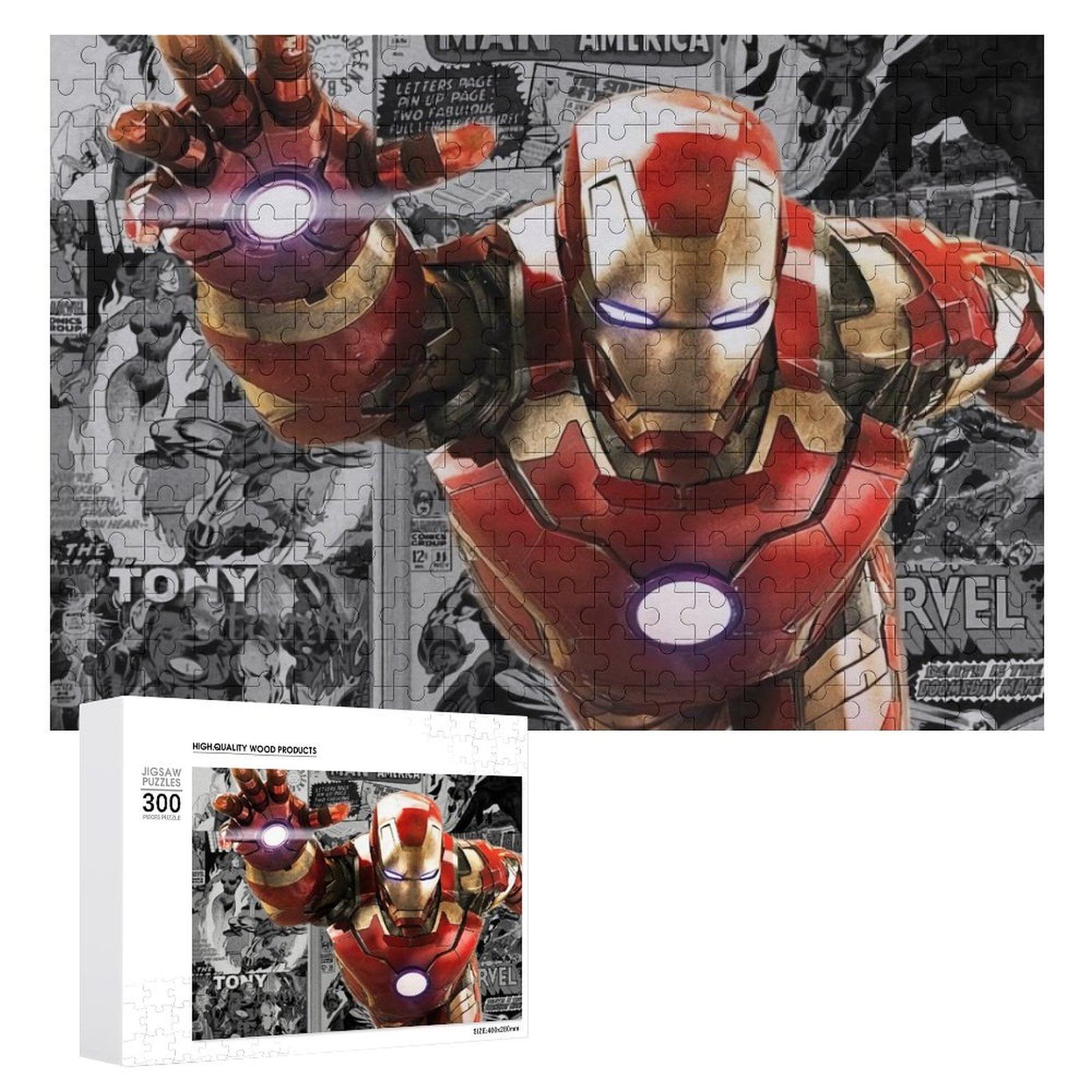 AVENGERS Iron Man Puzzles for Kids Ages 4-8,Educational Kids Puzzles ...