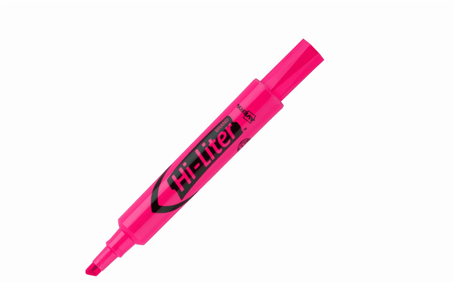 AVERY HI-LITER HIGHLIGHTERS SMEARSAFE FLUORESCENT PINK, BOX OF 12 ...