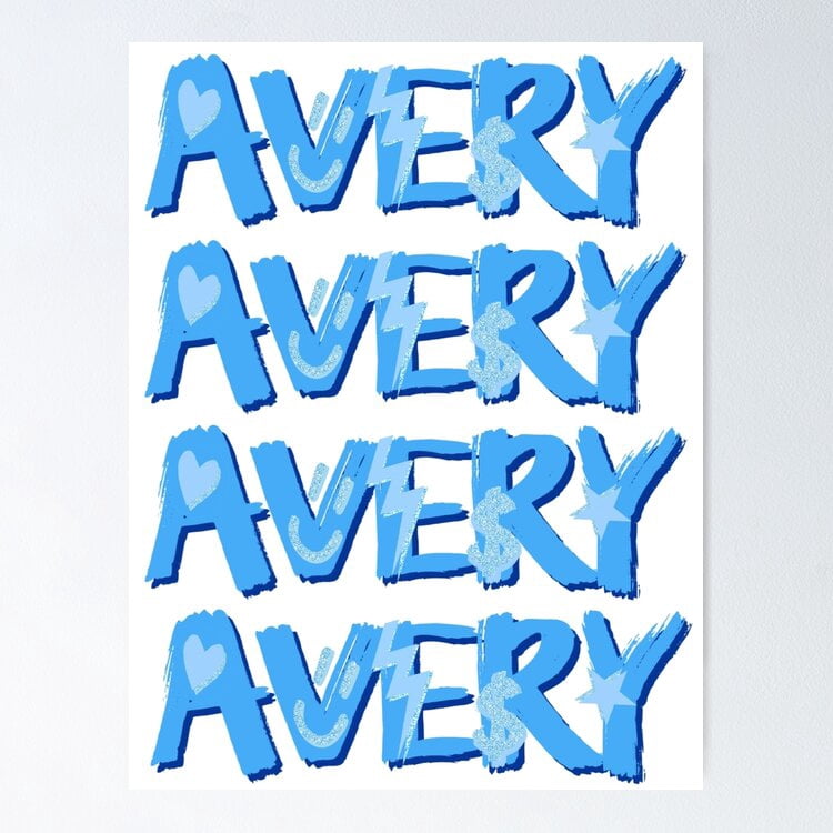 AVERY name Poster - KIRA.1040, UNFRAMED-8x12 - Walmart.com