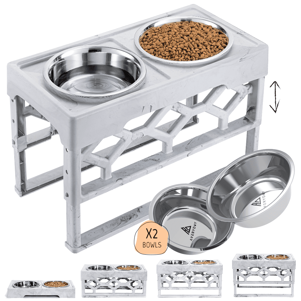 AVERYDAY Adjustable Riser Feed Dog Stand with 2 Stainless Steel Metal ...