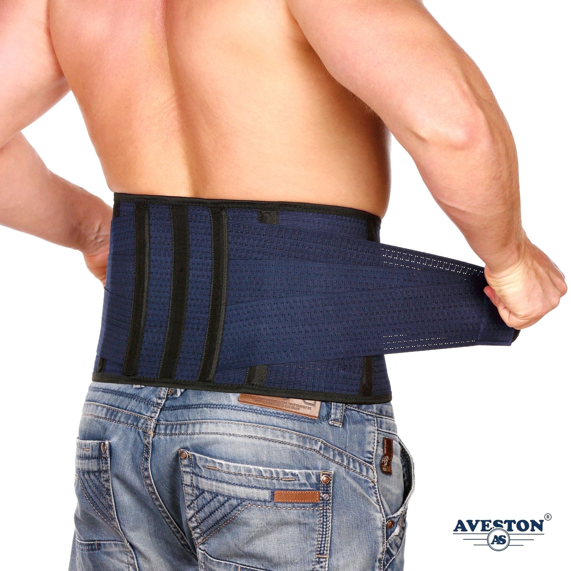 AVESTON Back Support Belt Brace for Lower Back Pain Relief Men - L Size ...