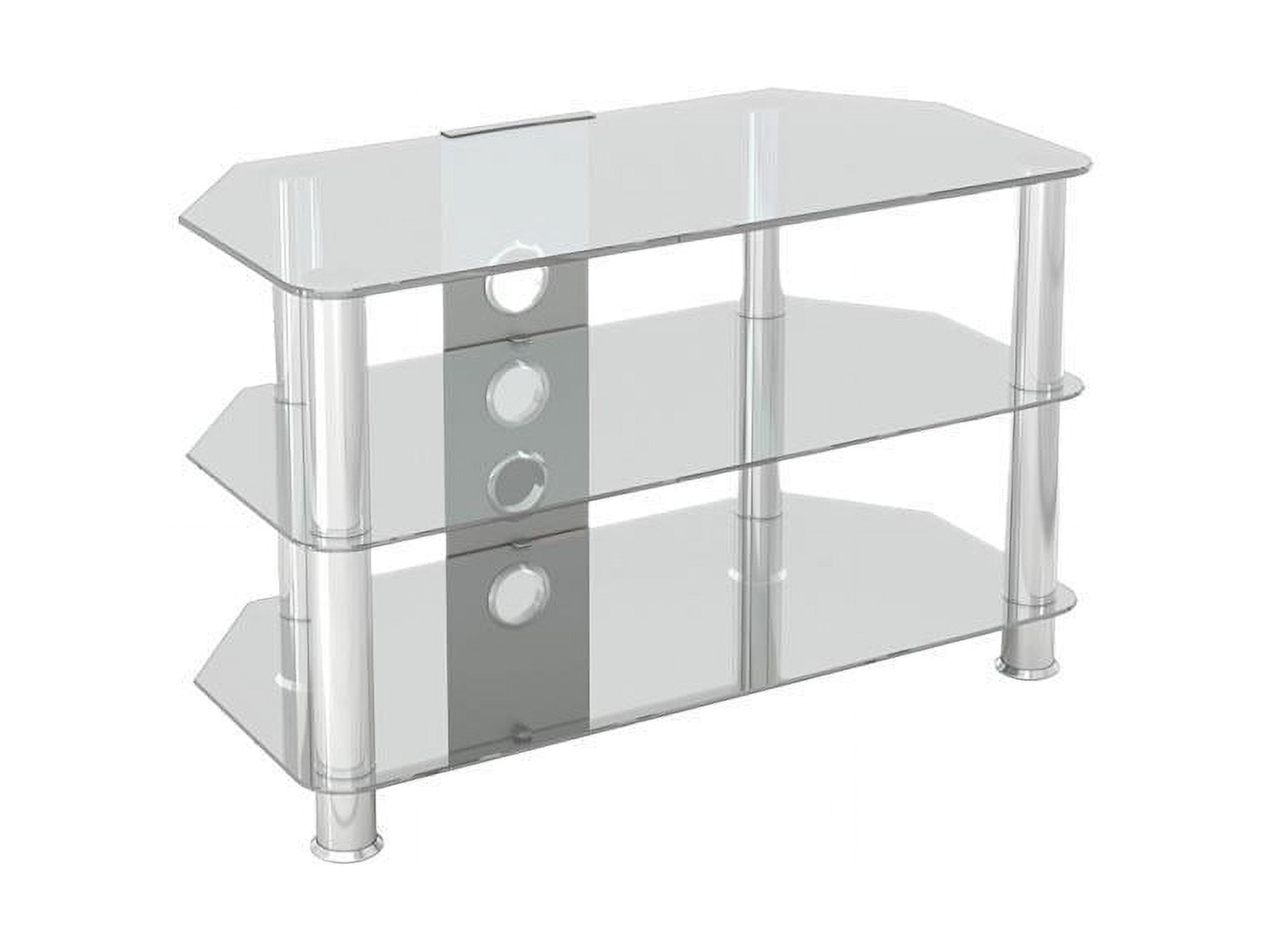 AVF Transitional Steel and Glass TV Stand for 10" to 42" TVs in Clear ...