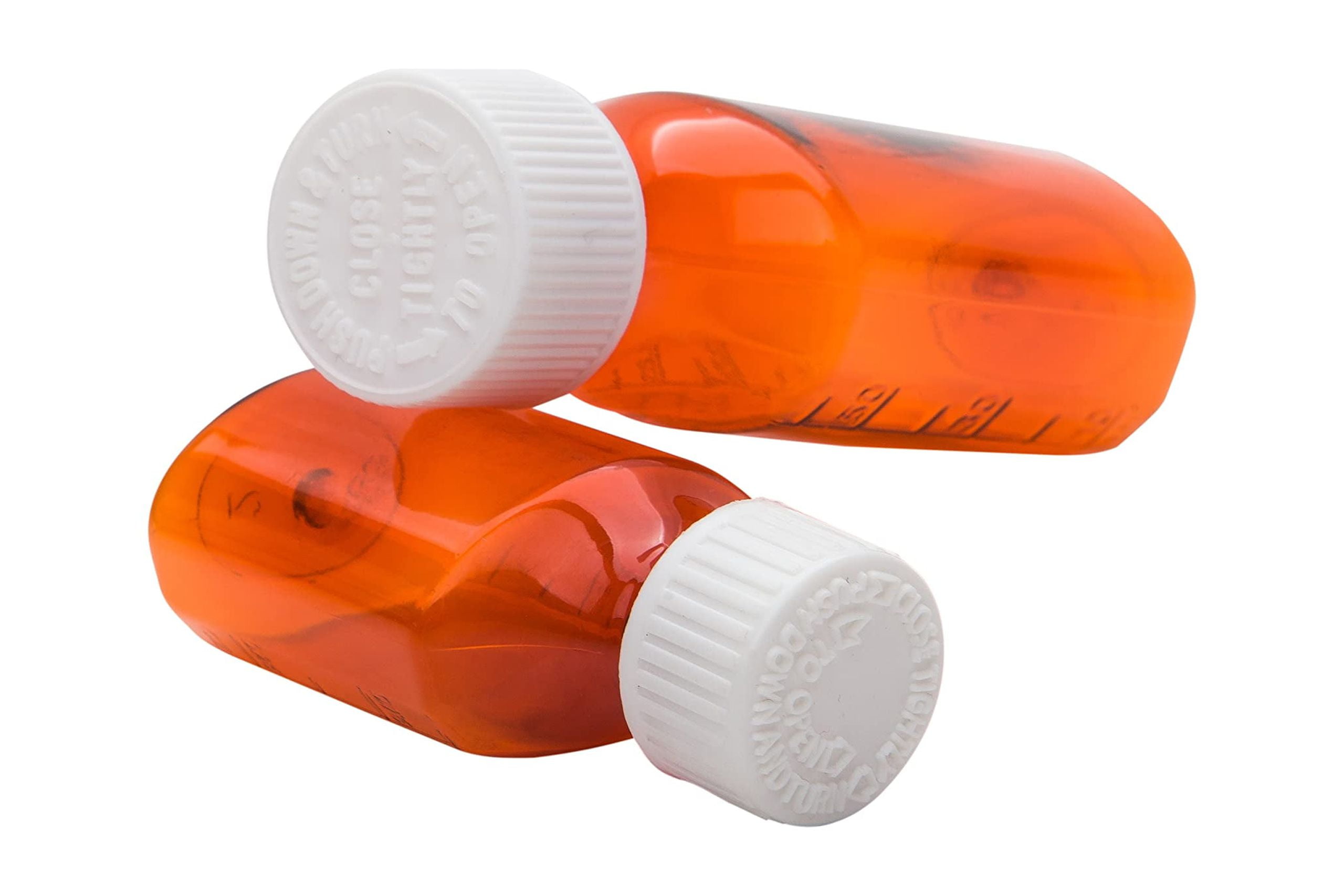AVG Packaging Supplies 16 OZ Vials 50PCS- Cap Included Liquid Amber ...