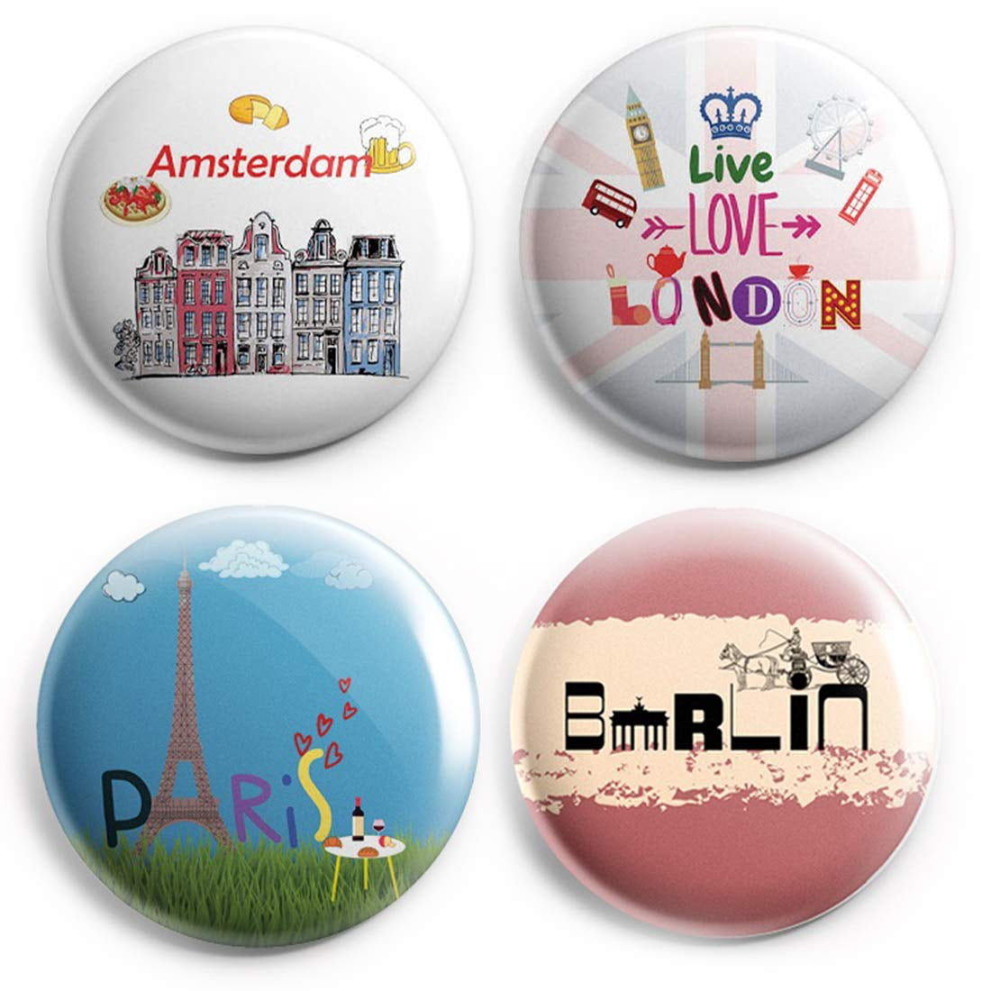 AVI 58mm Regular Size Metal Fridge Magnet Multicolour Travel Souvenirs ...