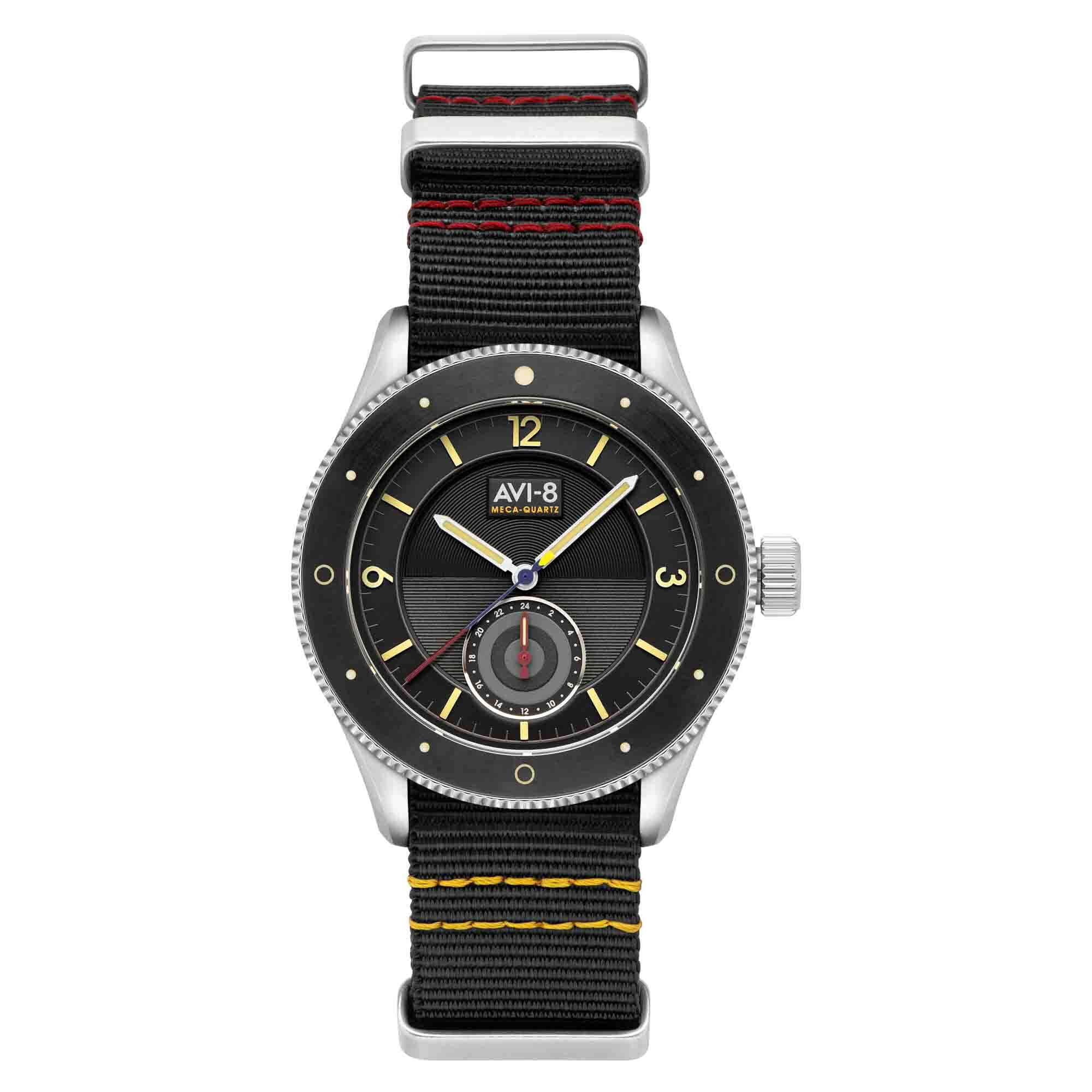 AVI-8 Flyboy Airmaster Sector Stainless Steel 40mm Meca-Quartz ...