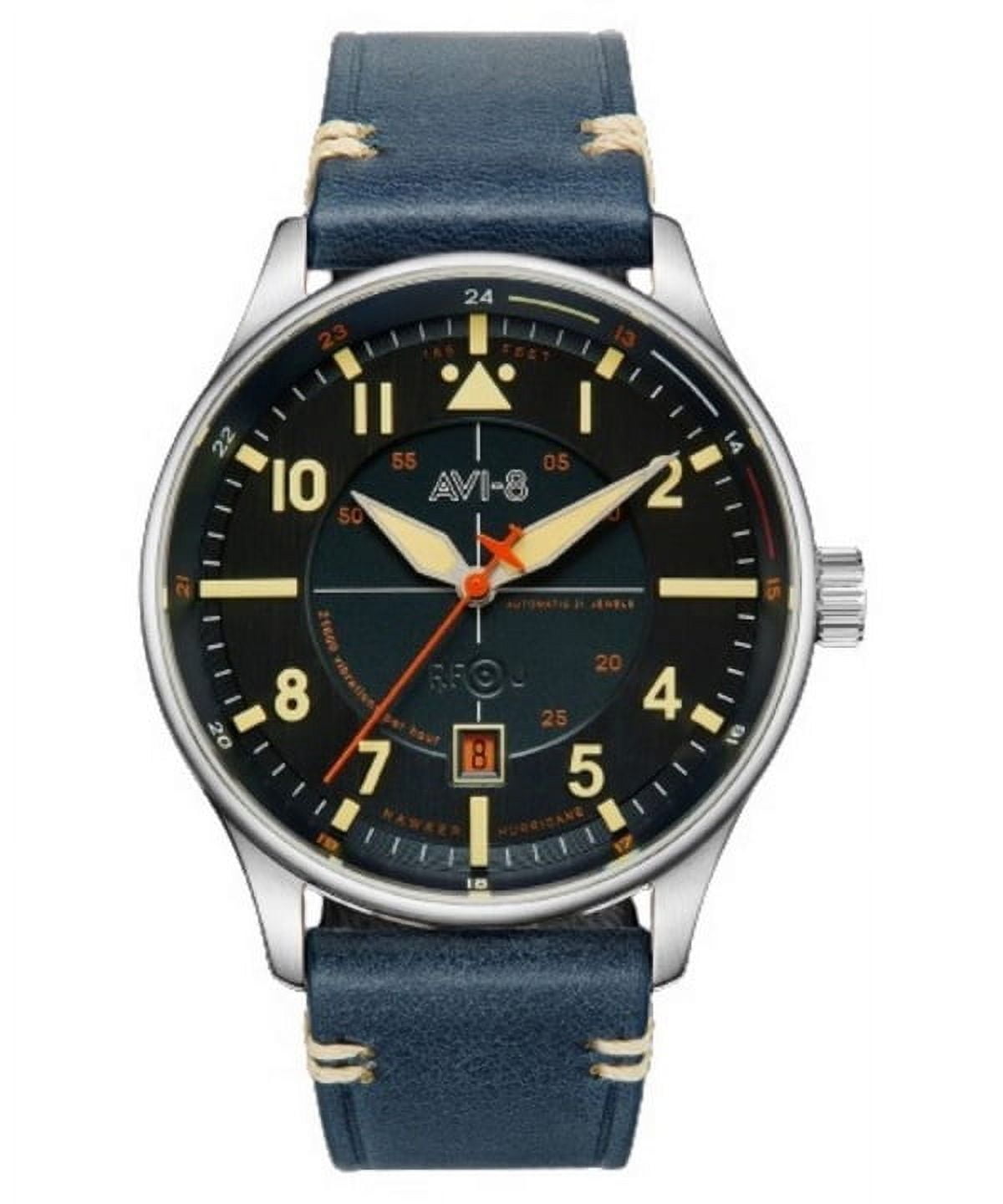 AVI-8 43 x 12.5 mm Hawker Hurricane Kent Automatic Sussex Leather Strap ...