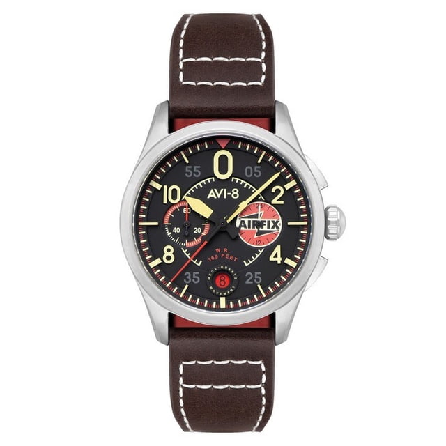 AVI-8 Spitfire Lock Chronograph Airfix Edition Raven Black Dial Quartz ...