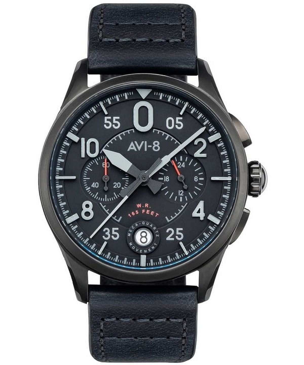 AVI-8 Spitfire Lock Chronograph Slate Black Quartz AV-4089-03 Men's Watch - Walmart.com