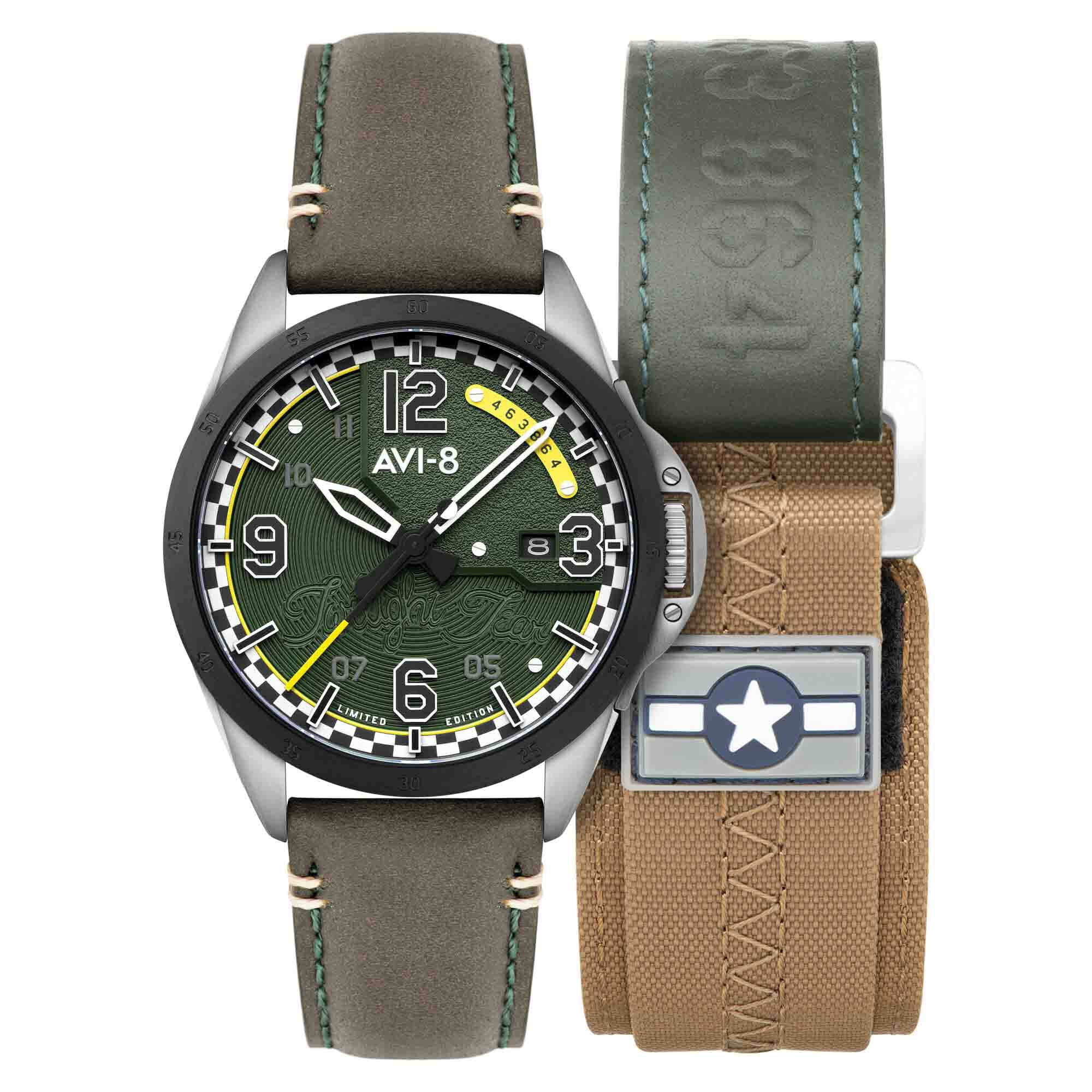 AVI-8 x Watches.com P-51 Mustang Twilight Tear Automatic Green Limited Edition - Walmart.com