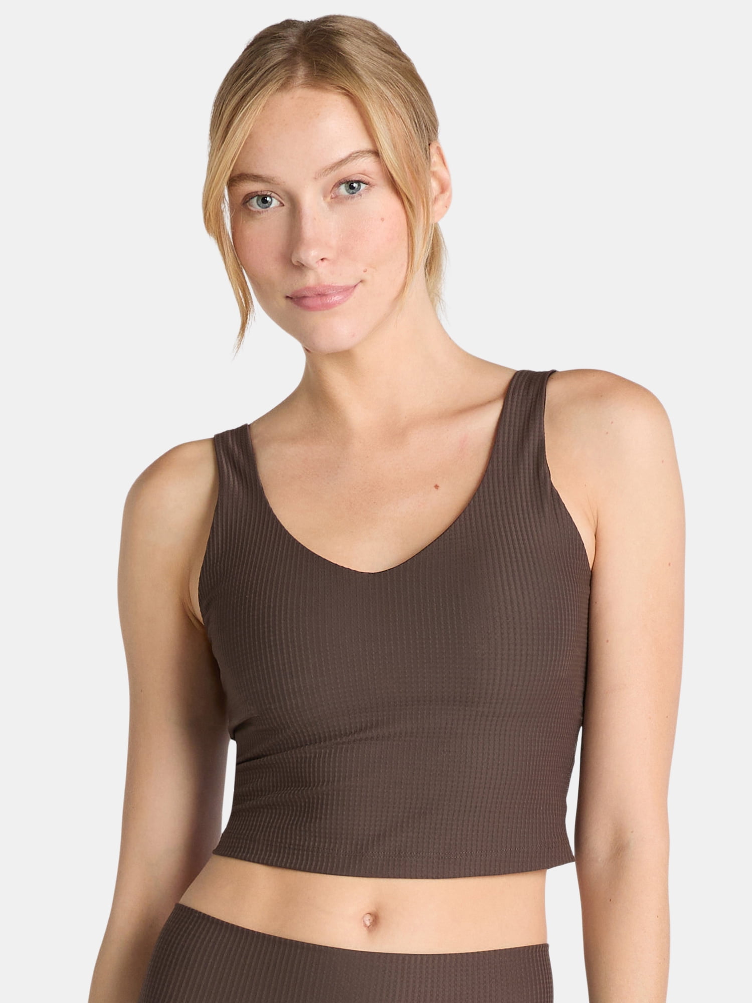 Avia Women's Waffle Grid Sports Bra Tank, Sizes XS-XXXL - Walmart.com