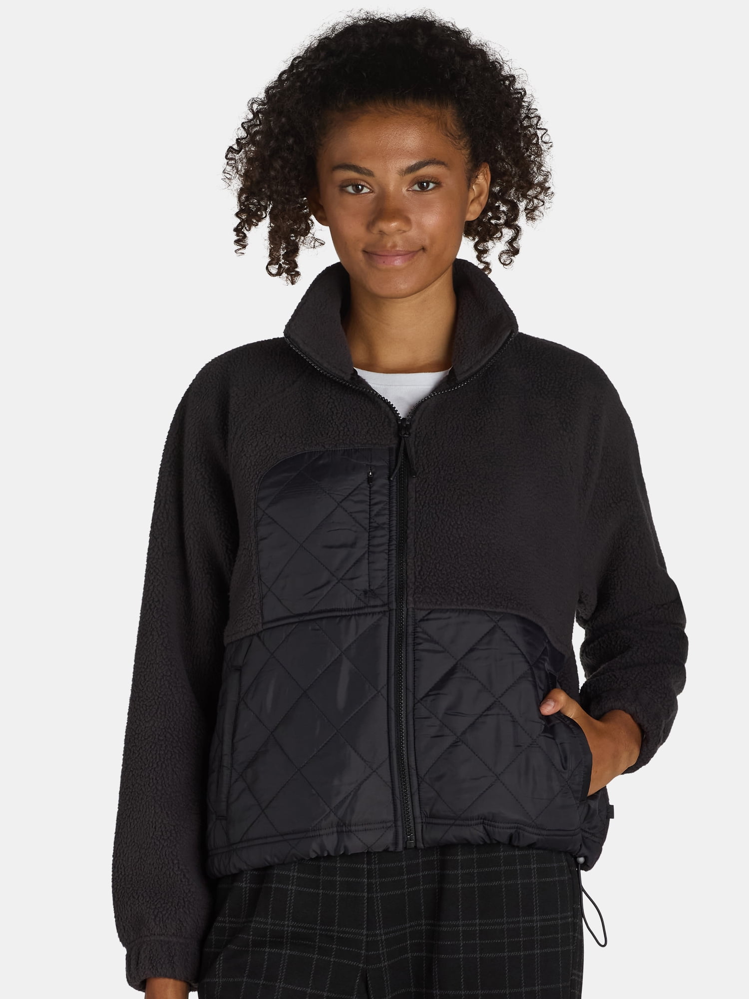 Avia Women's Quilted Fleece Jacket XS-XXXL, Full Zip, Lightweight, Cozy ...