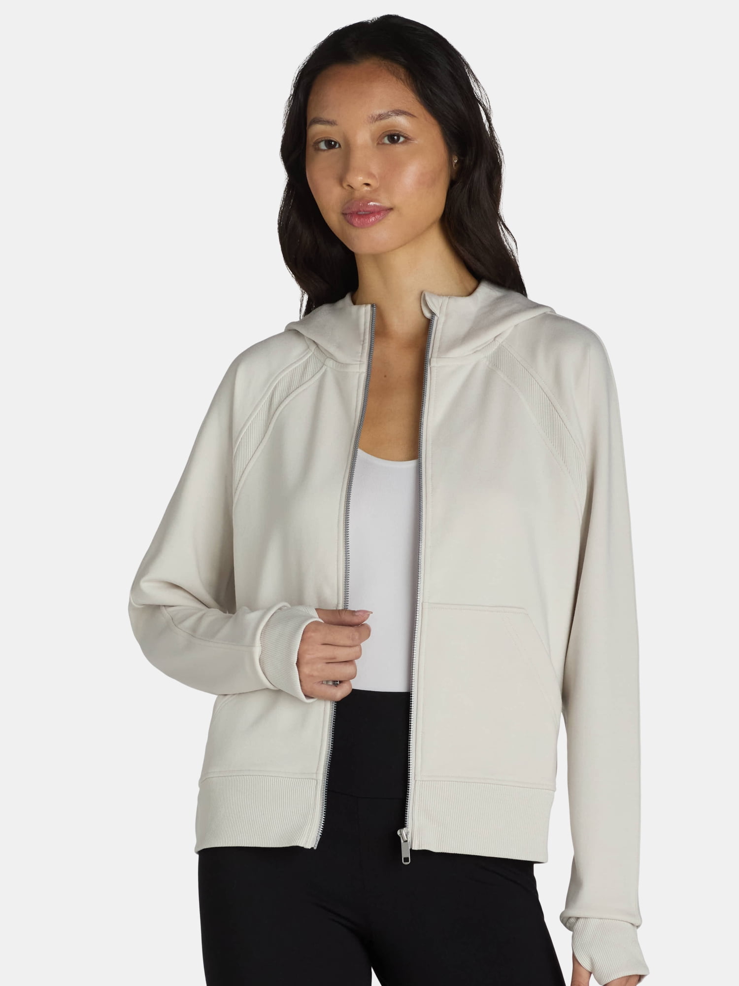 Avia Women's Plush Fleece Hooded Zip-Up Jacket, Sizes XS-XXXL - Walmart.com