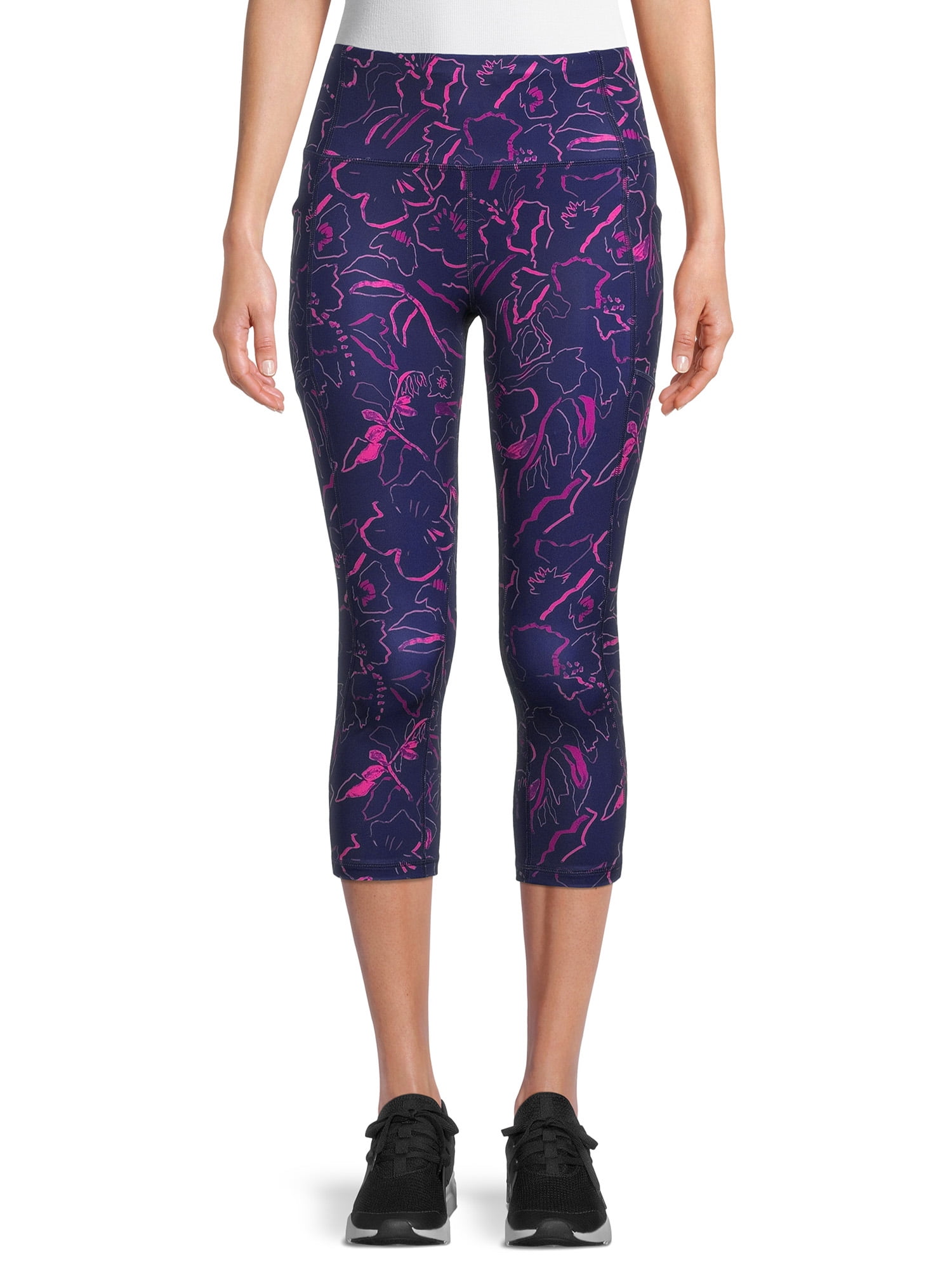 Avia Performance Capri Leggings, Workout Core, Spandex Blend - Walmart.com