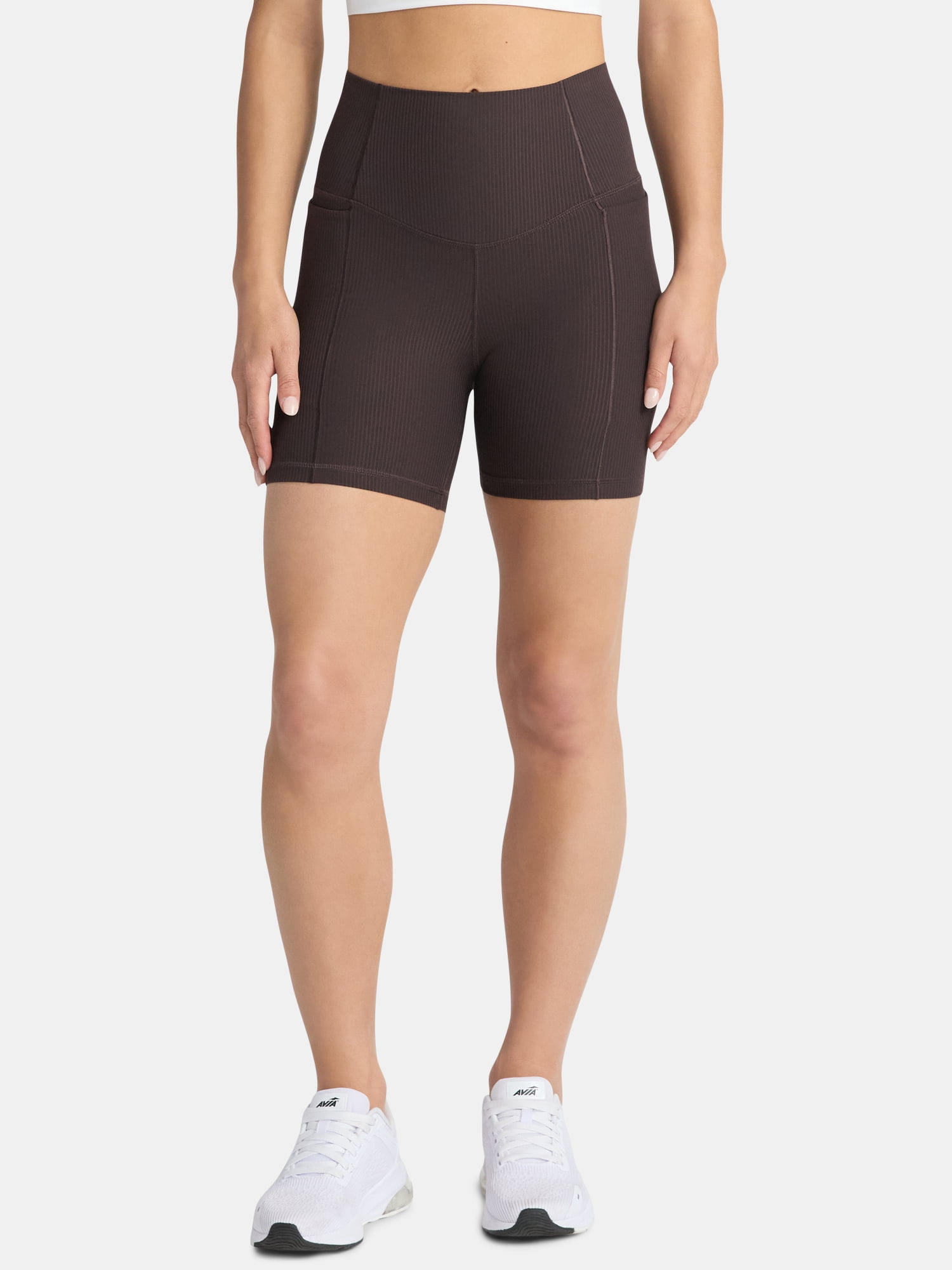 Avia Women's and Women's Plus Ribbed SoftSculpt Bike Shorts, Sizes XS-4X - Walmart.com