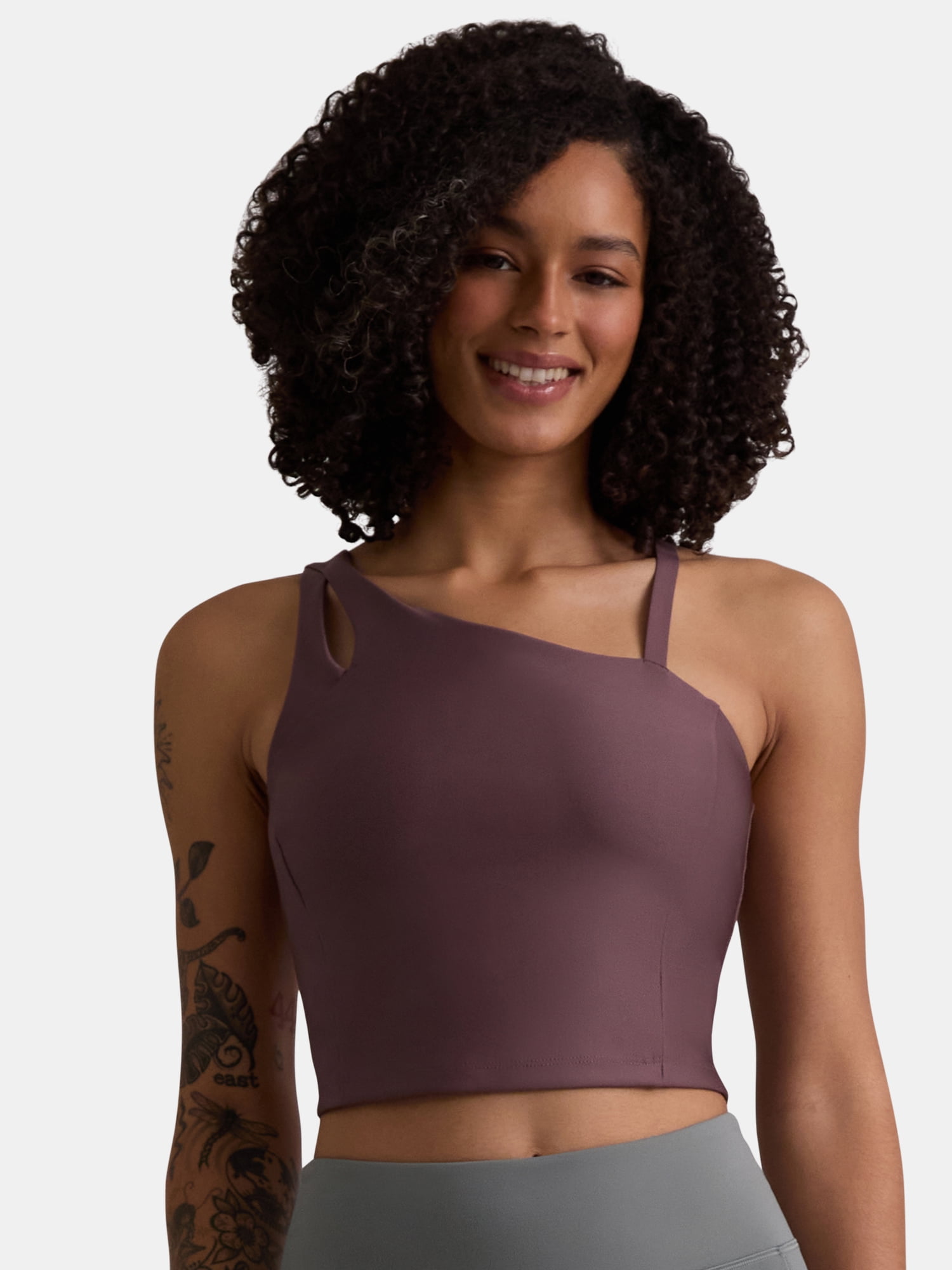 Avia Women's Shine Asymmetrical Bra Tank, Sizes XS-XXXL - Walmart.com