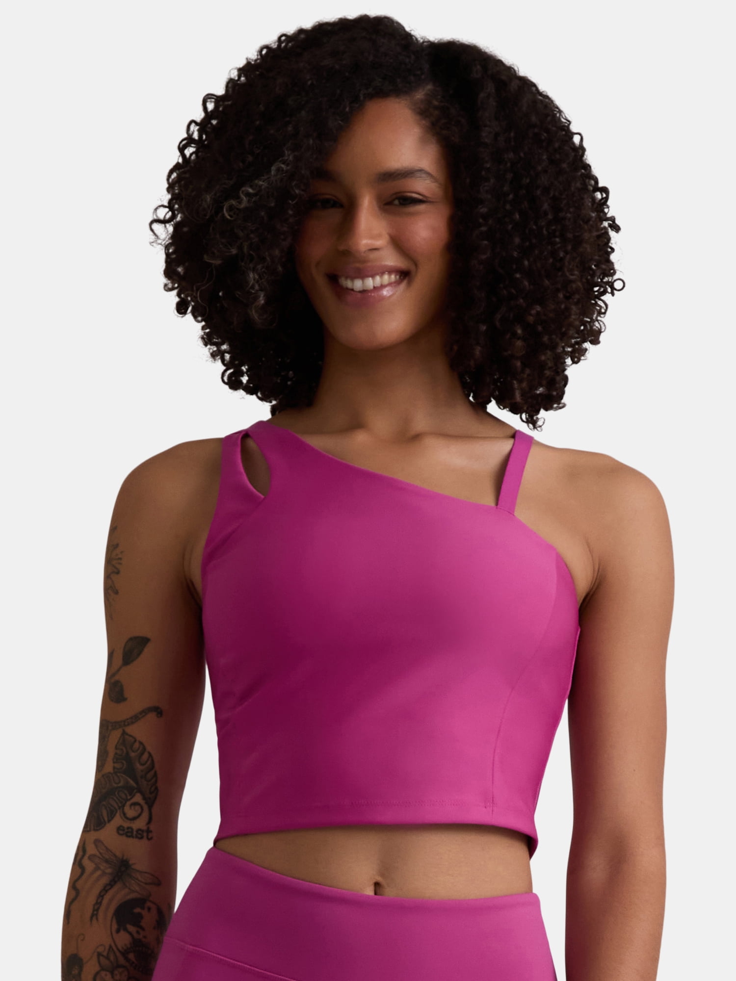 Avia Women's Shine Asymmetrical Bra Tank, Sizes XS-XXXL - Walmart.com