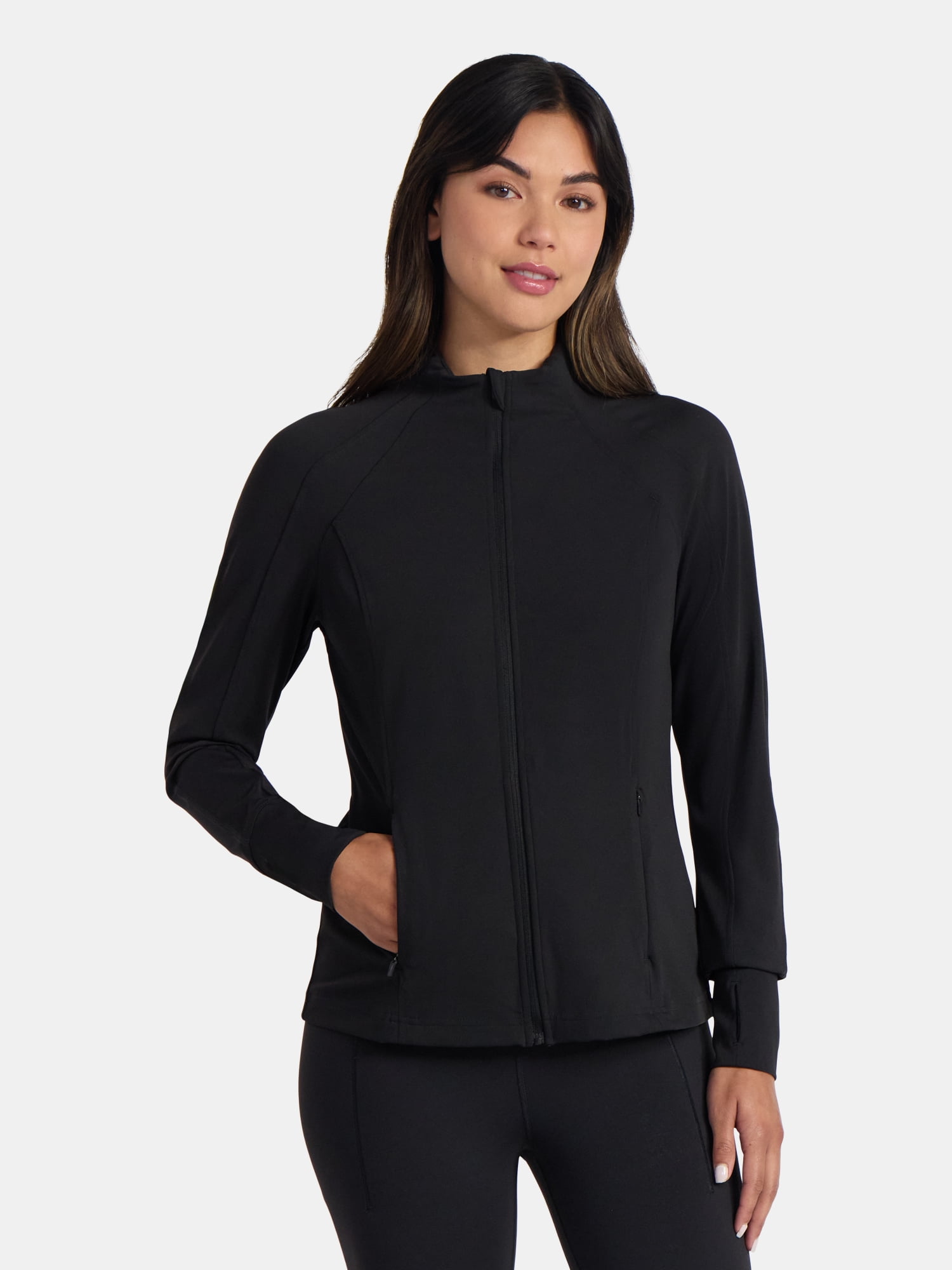 Avia Women's and Women's Plus SoftSculpt Zip Up Active Jacket, Sizes XS ...