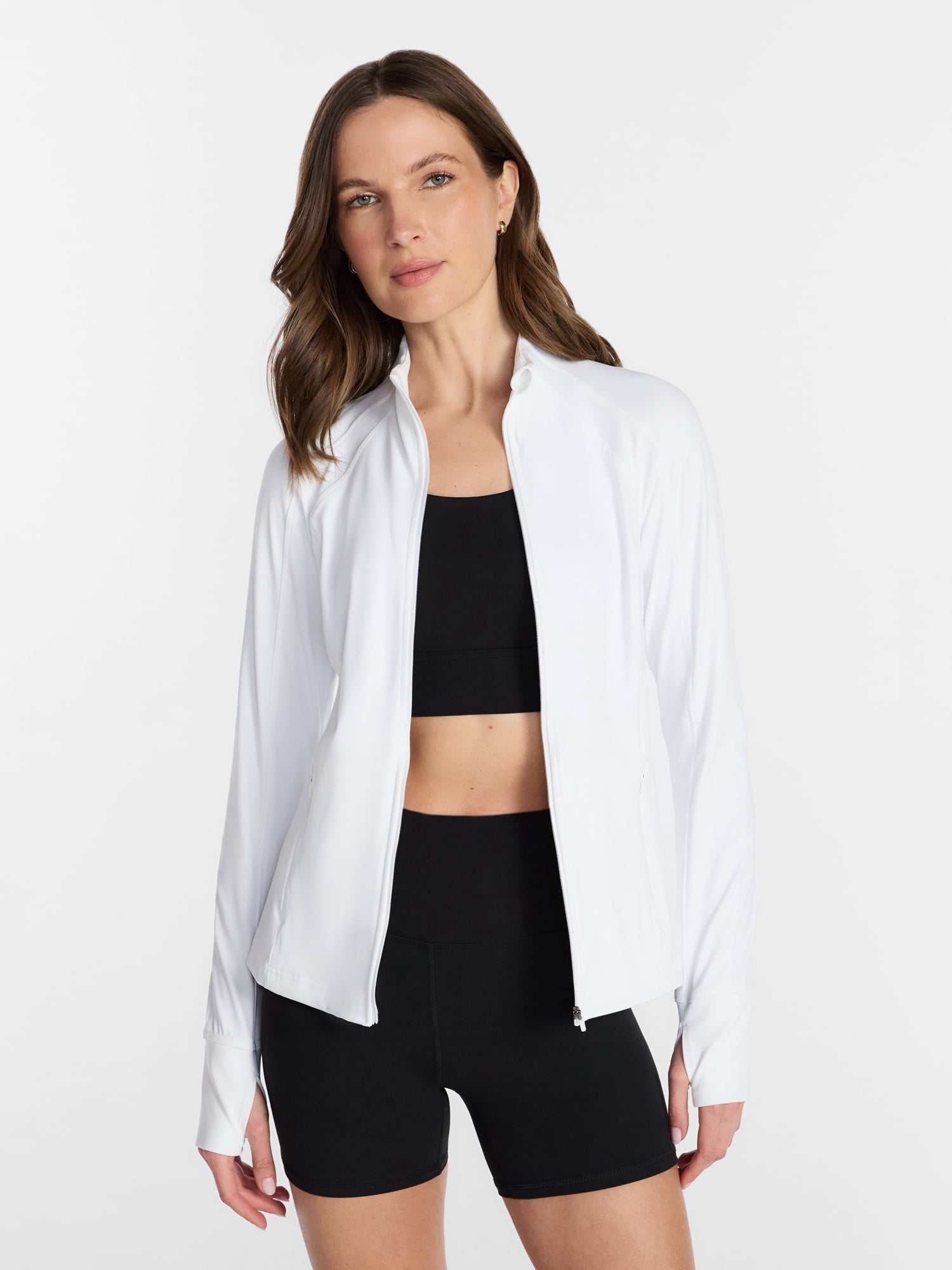 Avia Women's and Women's Plus SoftSculpt Zip Up Active Jacket, Sizes XS ...