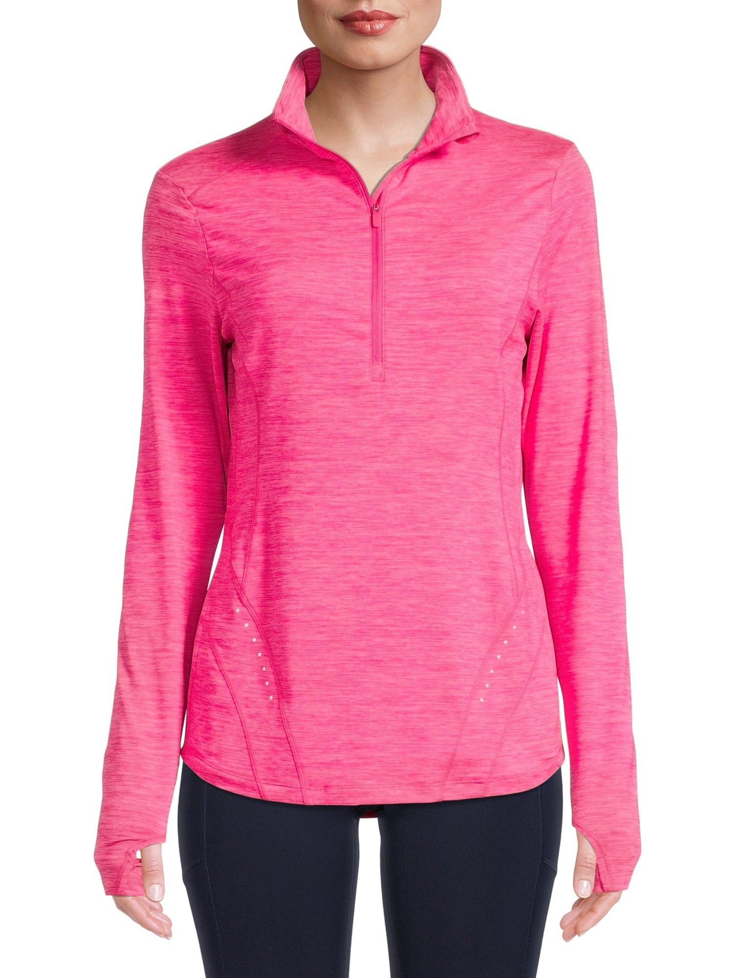 AVIA TEXTURED 1/4 ZIP PULLOVER - Walmart.com