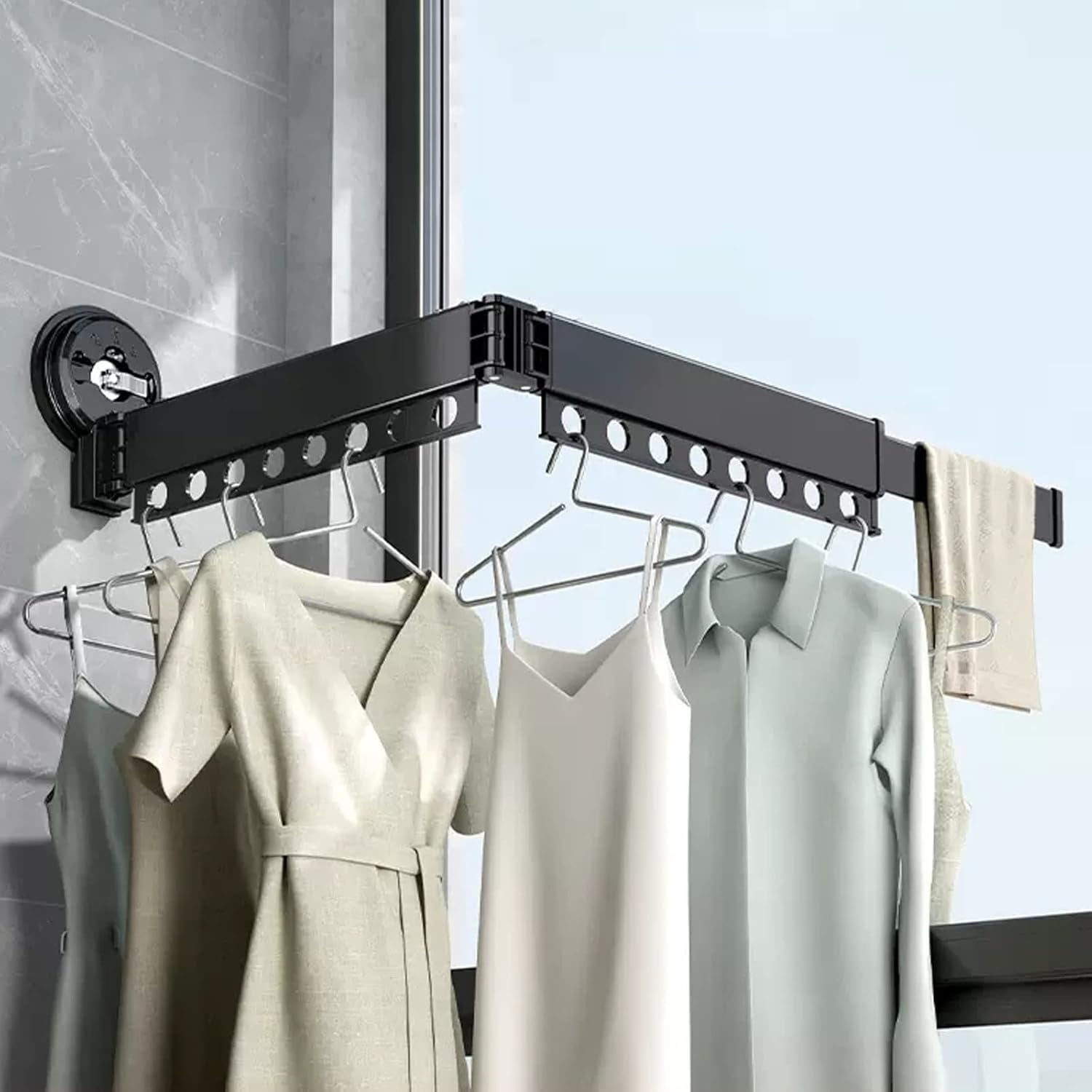 AVIAXO Retractable Clothes Drying Rack Wall Mount Space Saving Clothes ...