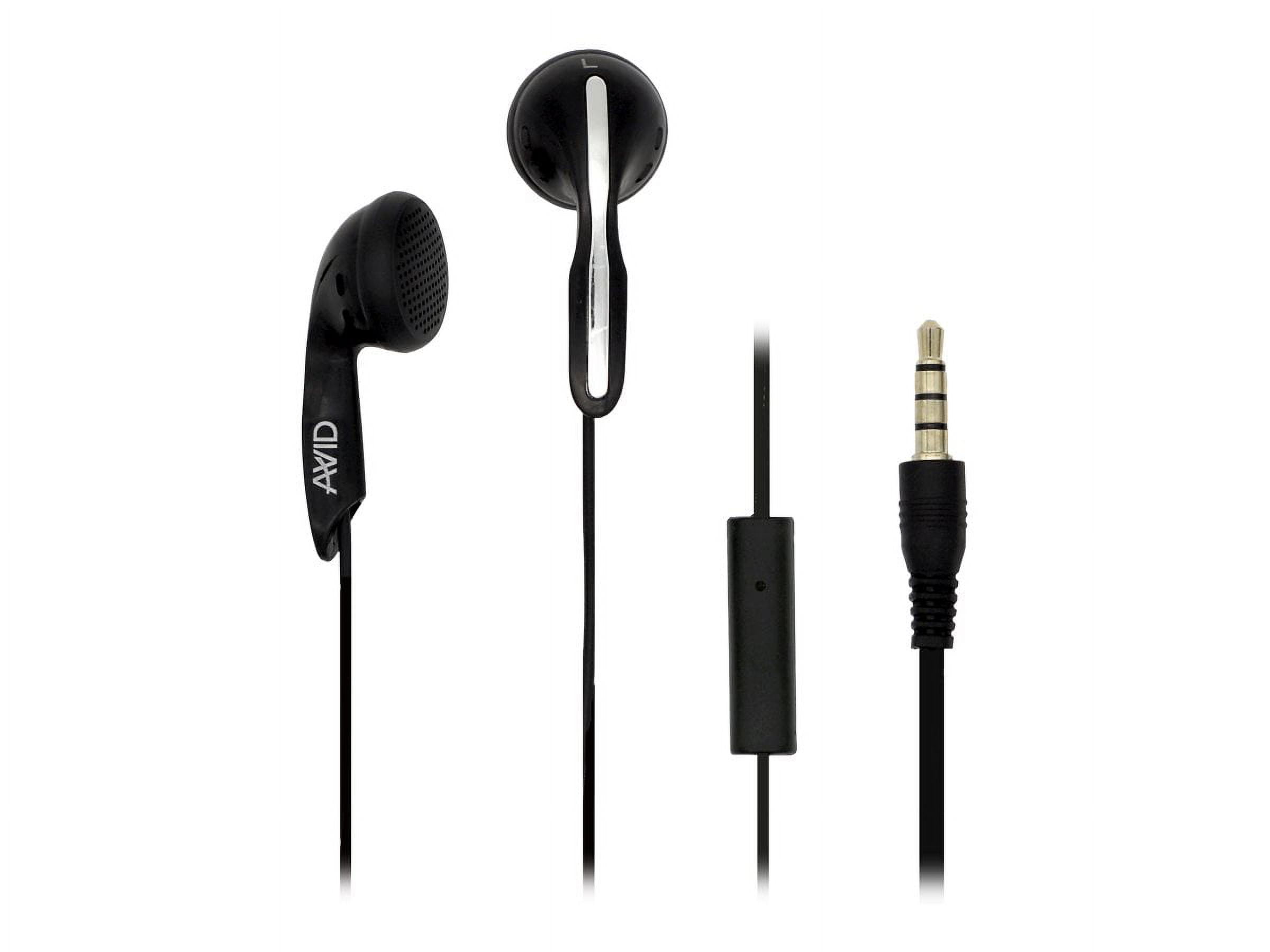 AVID AE -1M STEREO EARBUDS WITH INLINE CONTROLS BLACK - Stereo - Mini ...